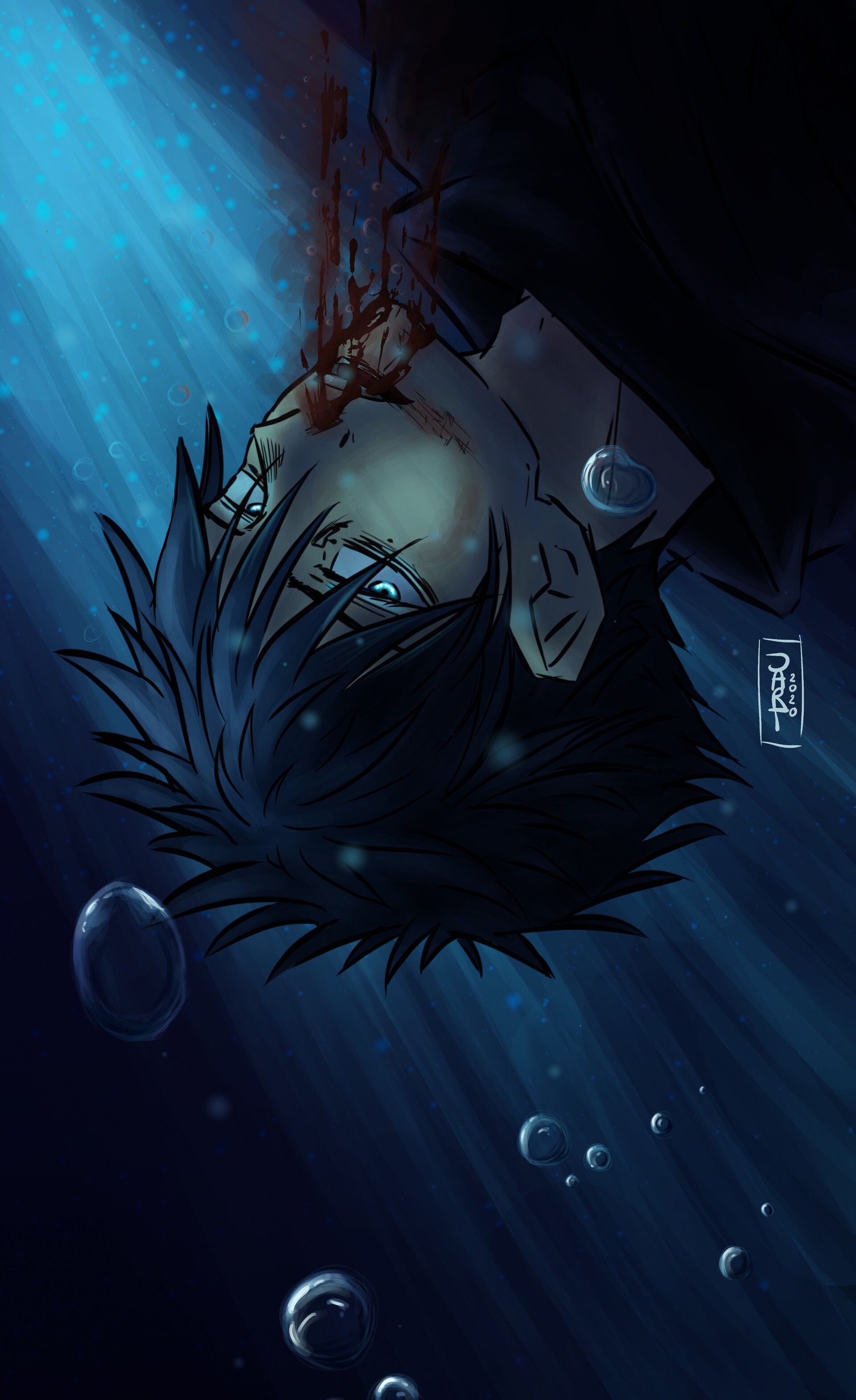 ArtStation - FALLING DOWN MEGUMI FUSHIGURO | JUJUTSU KAISEN