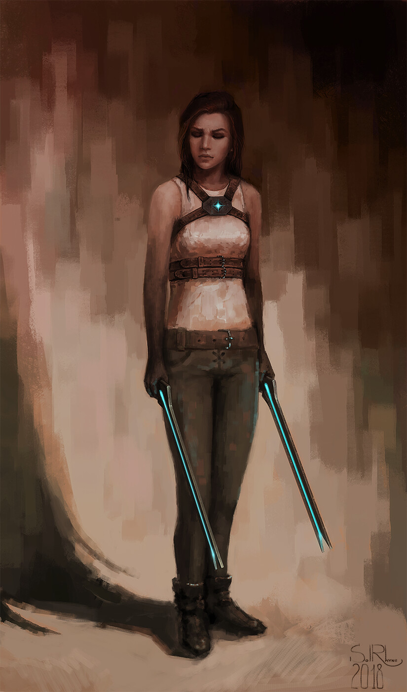 ArtStation - High-tech Swords Warrior