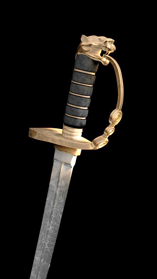 Miguel Garcia - Cutlass with Lions Head Handle