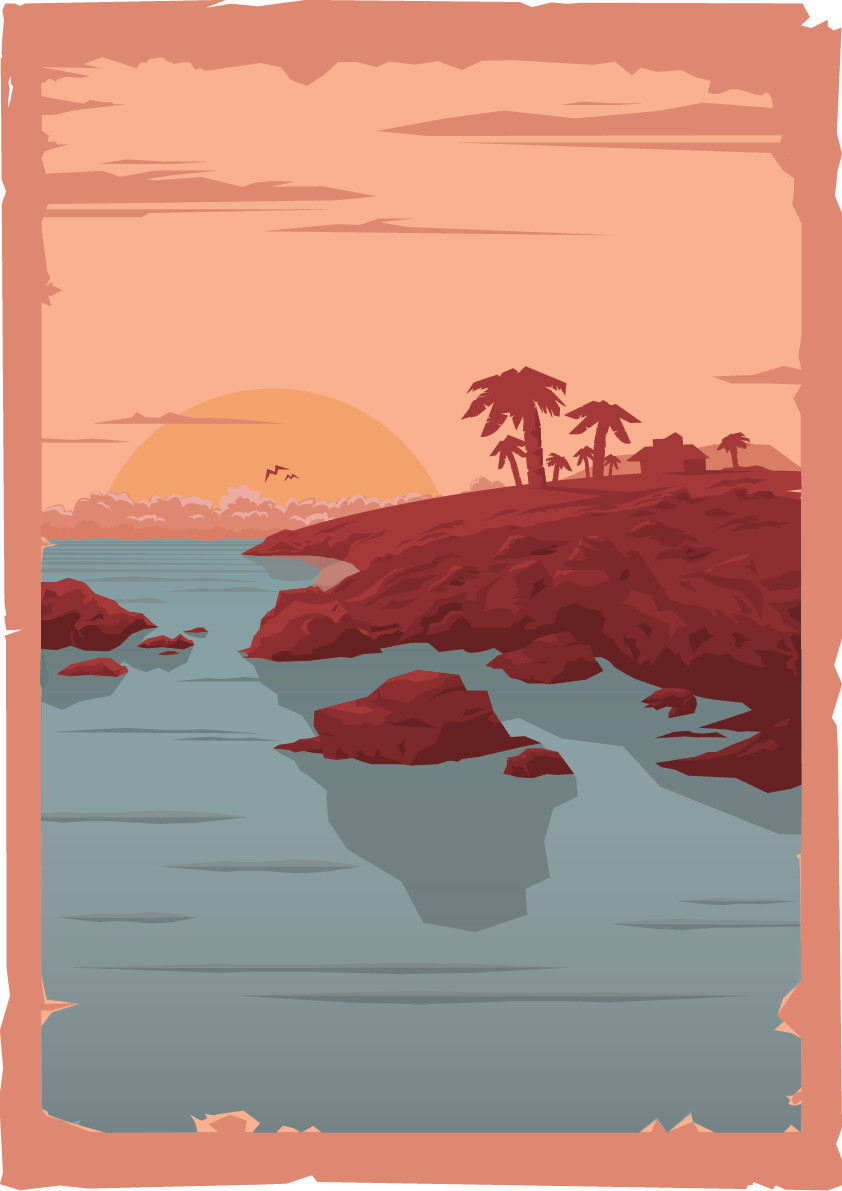 ArtStation - Sunset Poster (2020) - Vector graphic
