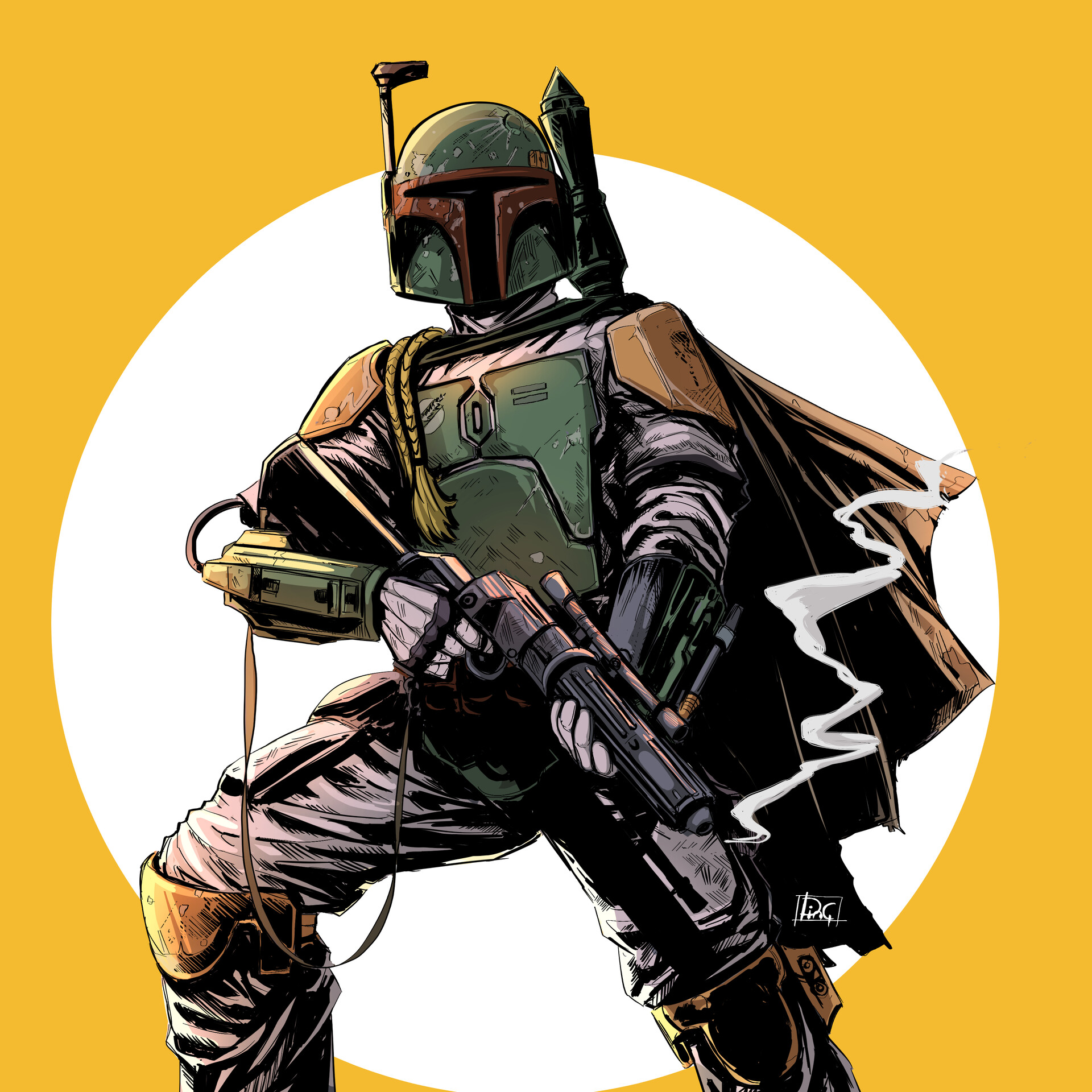 Boba Fett Comic Art