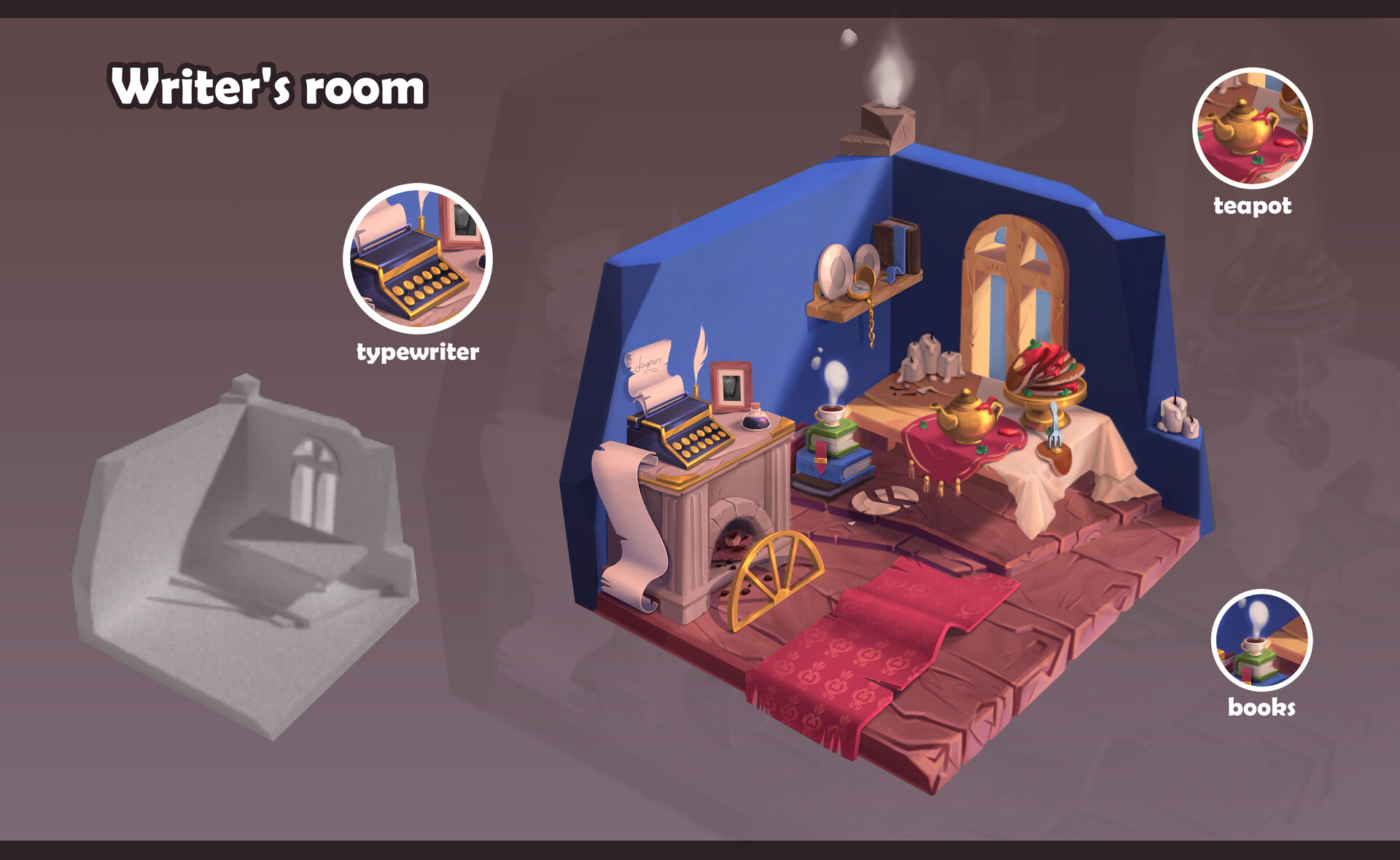 ArtStation - writer's room \ location