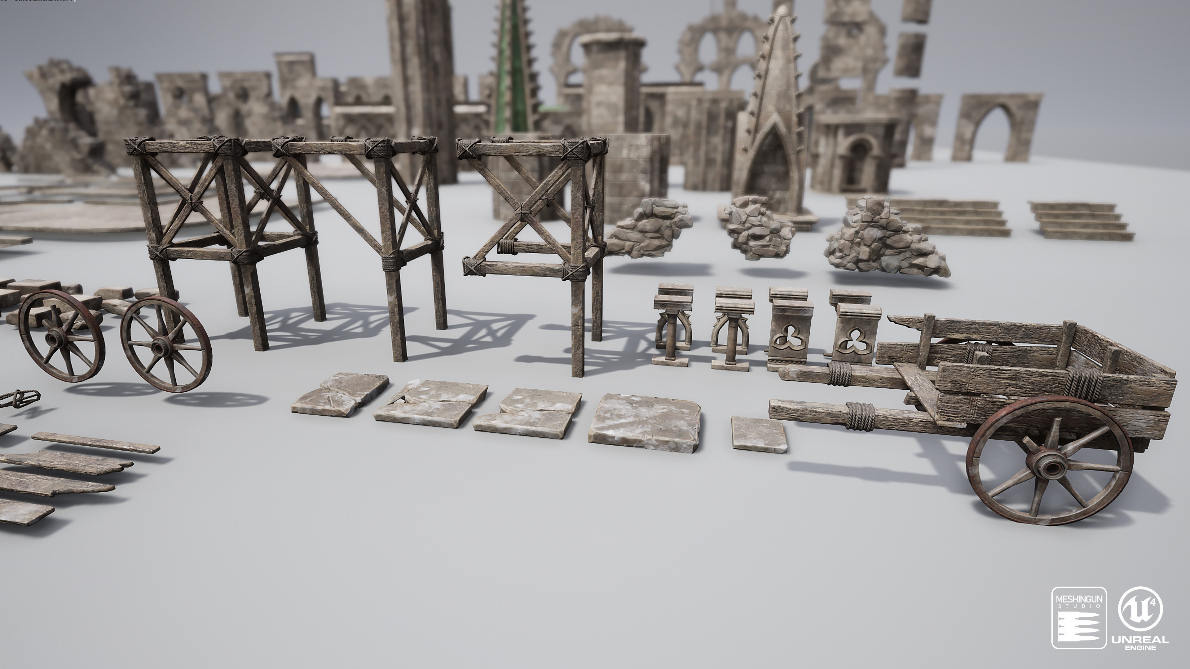 MESHINGUN STUDIO INC. - UE4 Gothic Mega Pack by Meshingun Studio