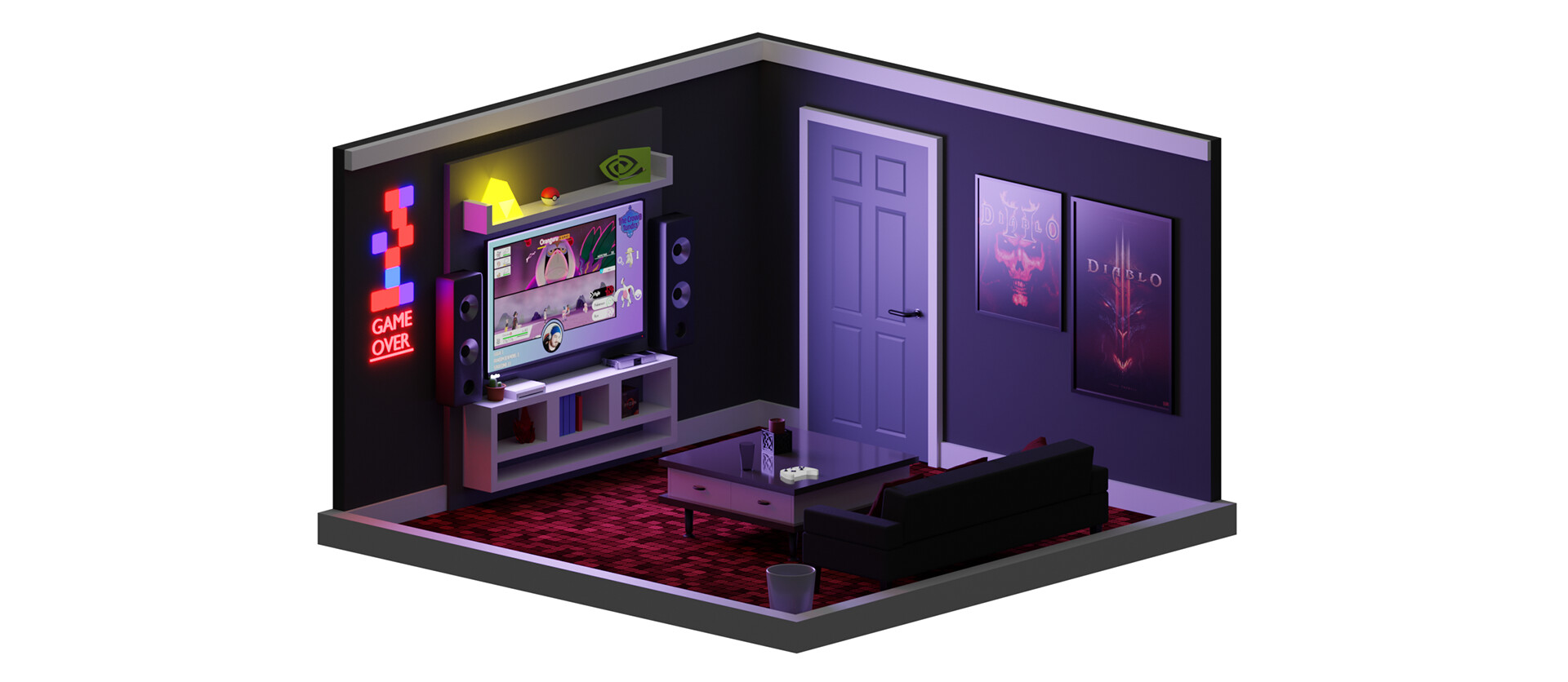 ArtStation - Diablo Themed Game Room