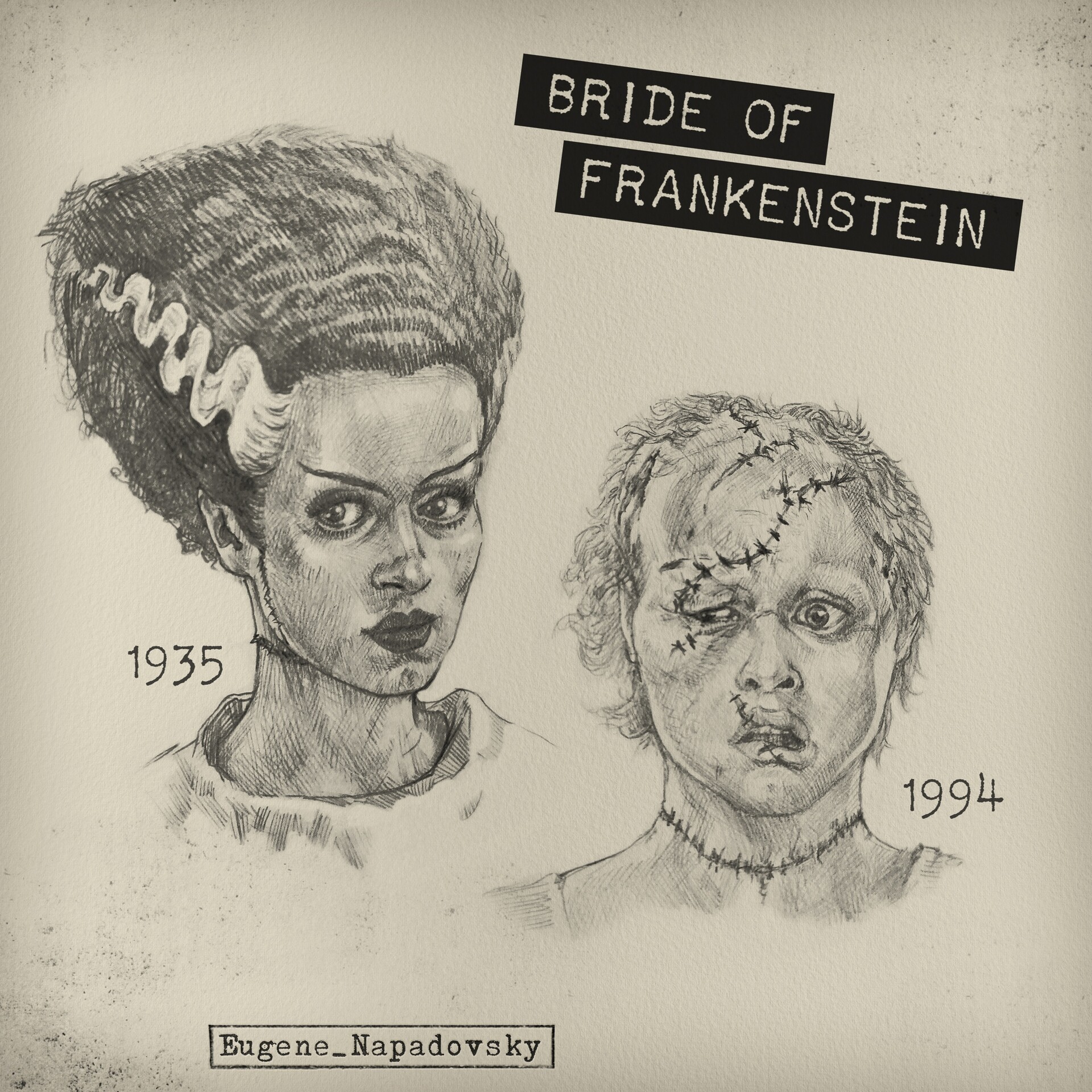 Bride Of Frankenstein Monster Drawing