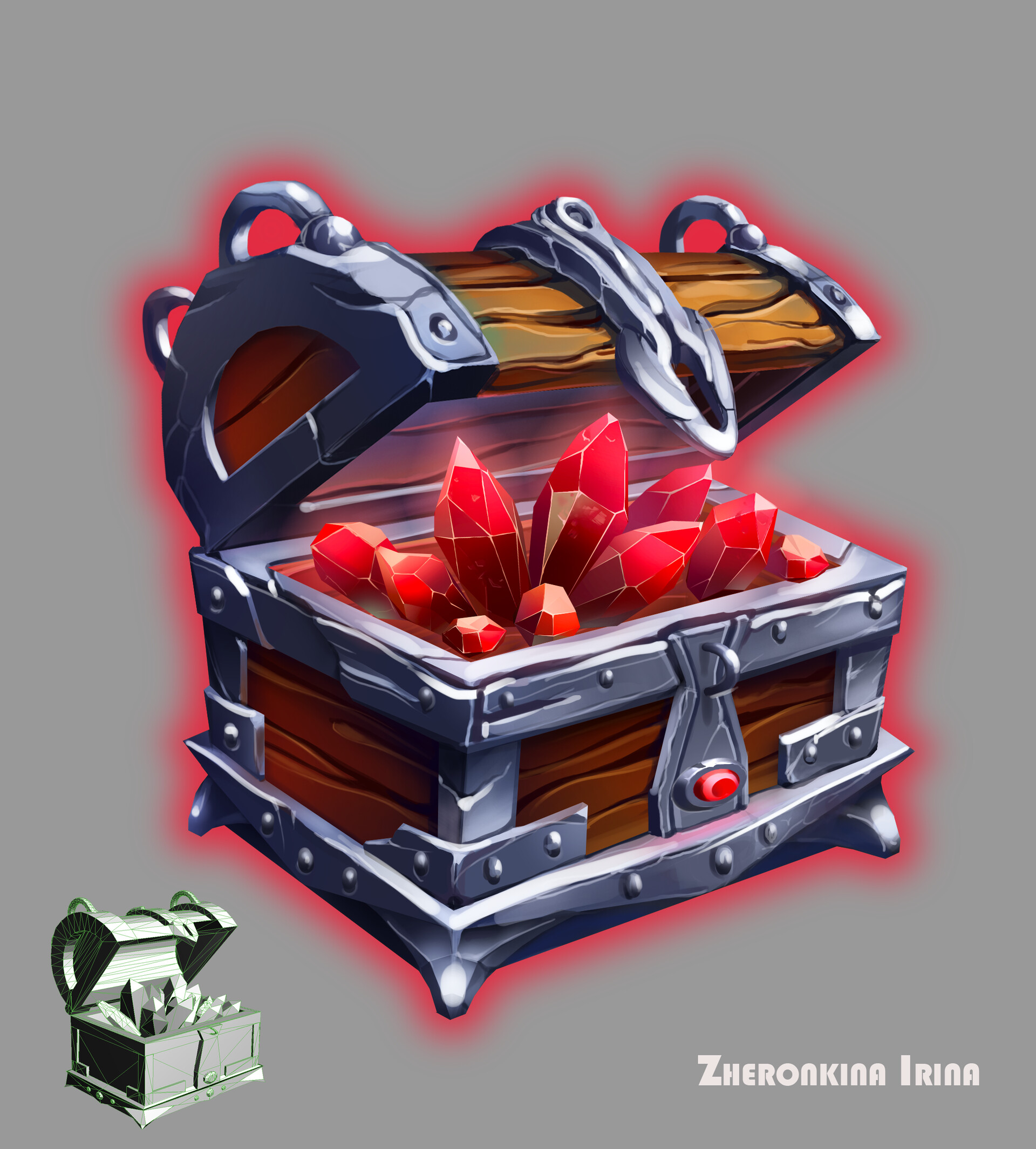 ArtStation - Chest with crystals