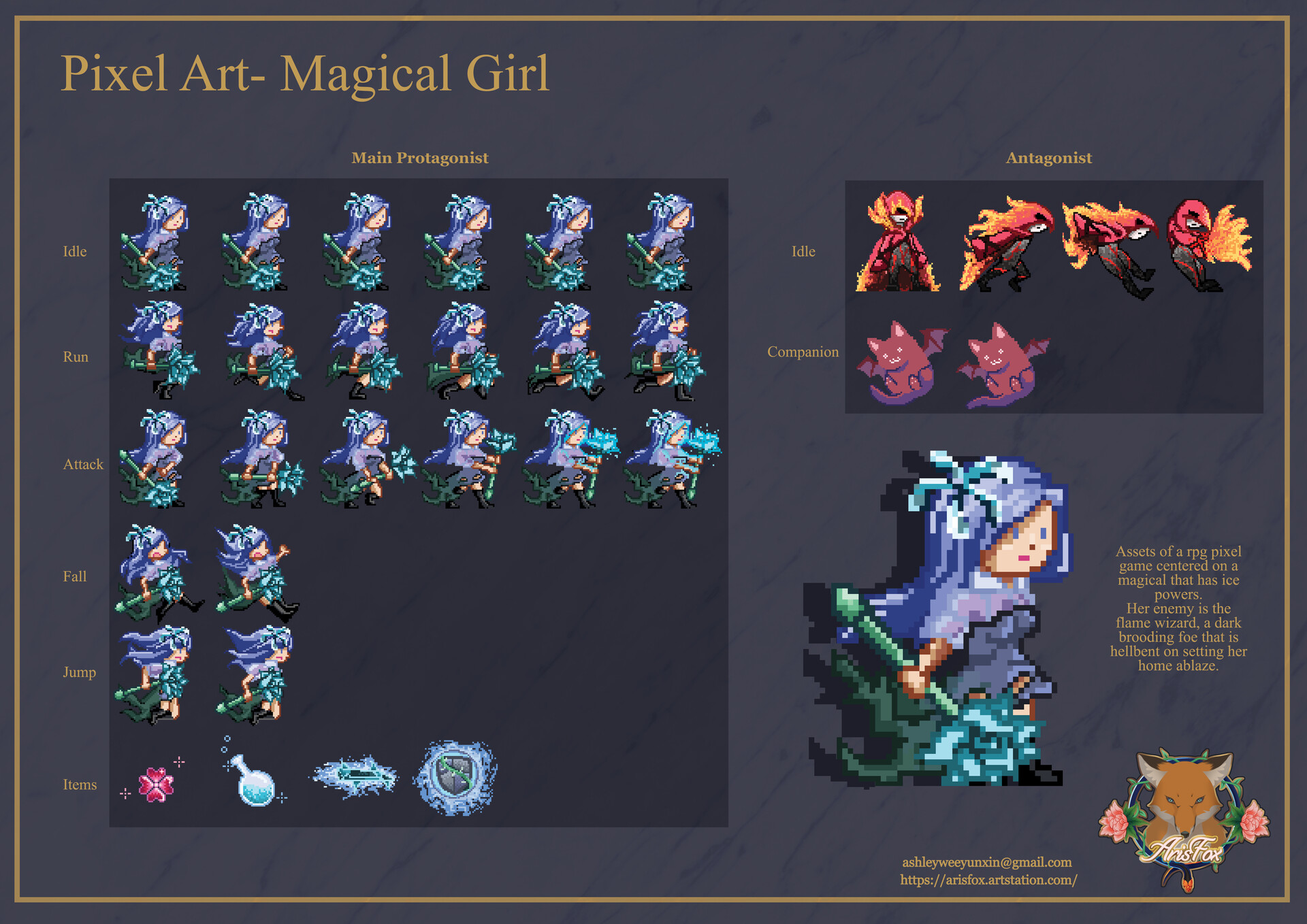 ArtStation - Magical Girl-Pixel Art