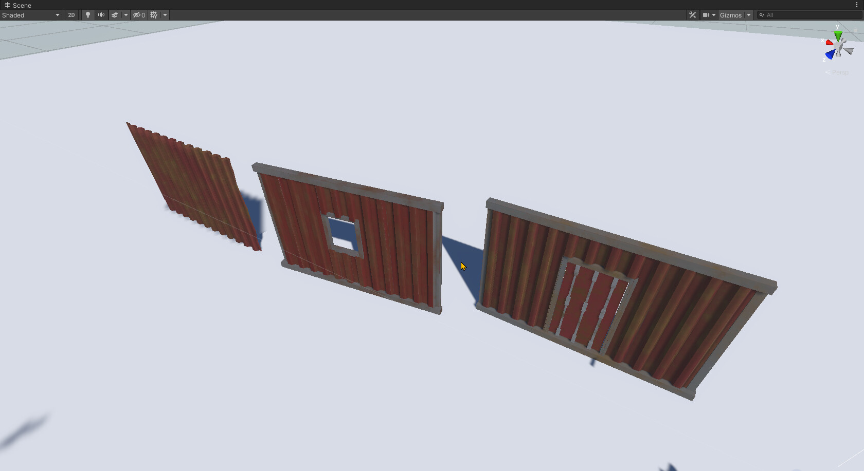 ArtStation - low poly container parts