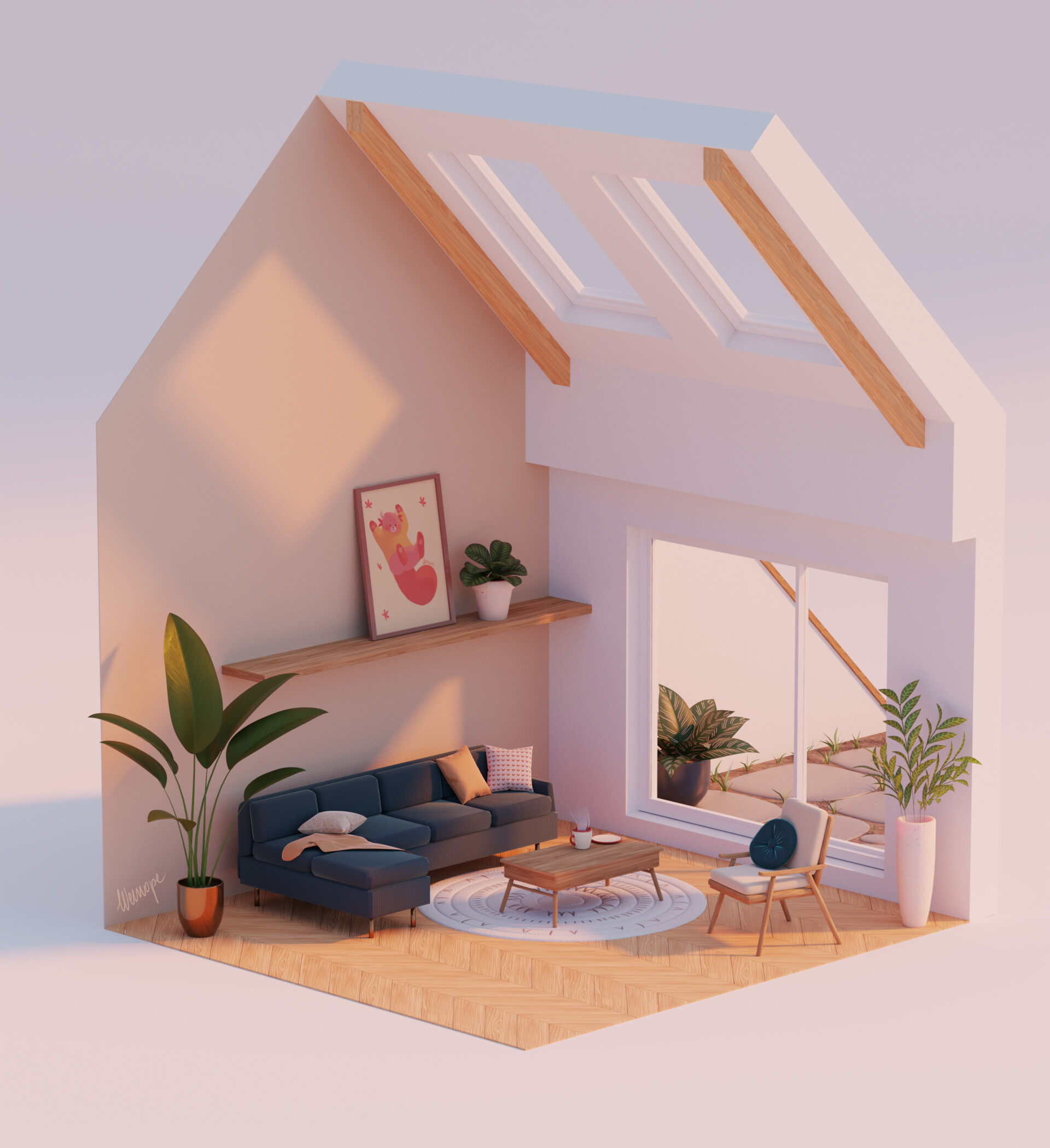 ArtStation - Stylized interior