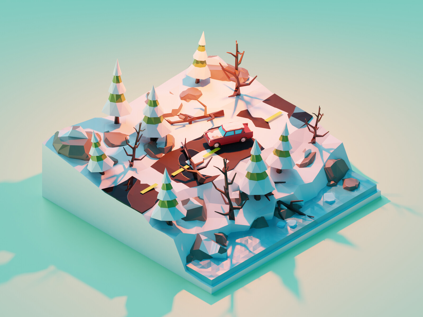ArtStation - Low Poly Forest