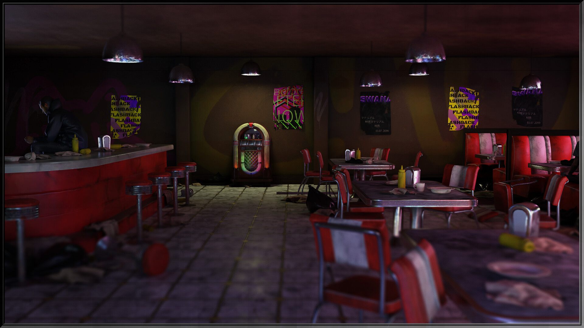 ArtStation - Abandoned Diner