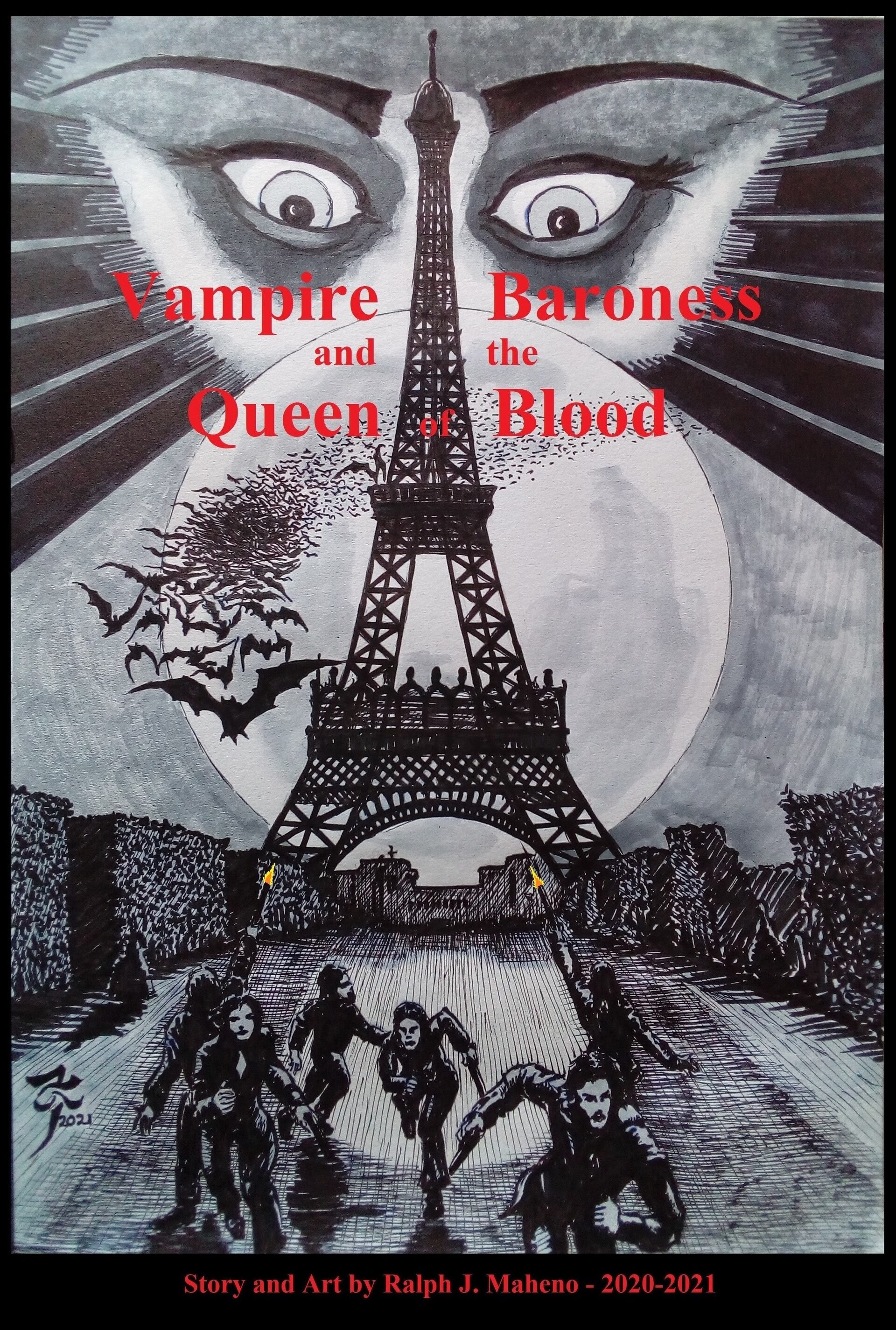 ArtStation - 'Vampire Baroness' and the 'Queen of Blood' cover text🧛‍♀️🩸