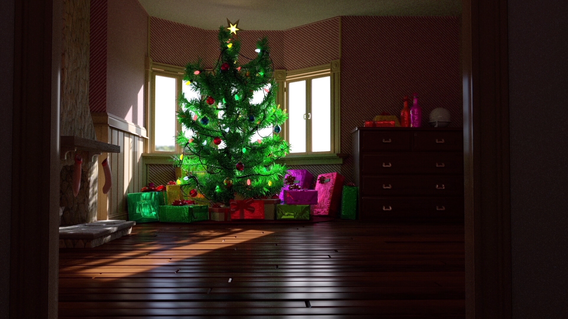 ArtStation - Christmas Room