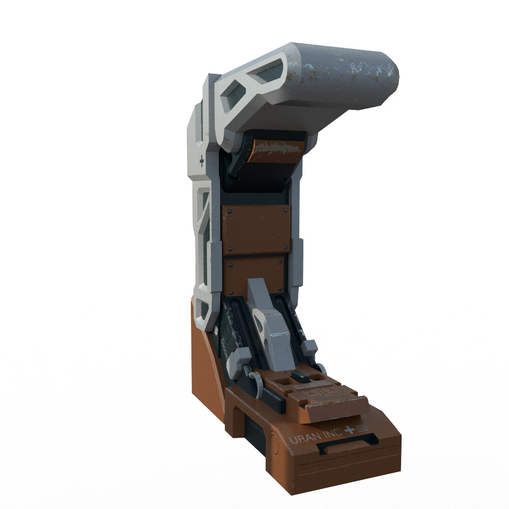 ArtStation - Column for sci-fi bunker or spaceship