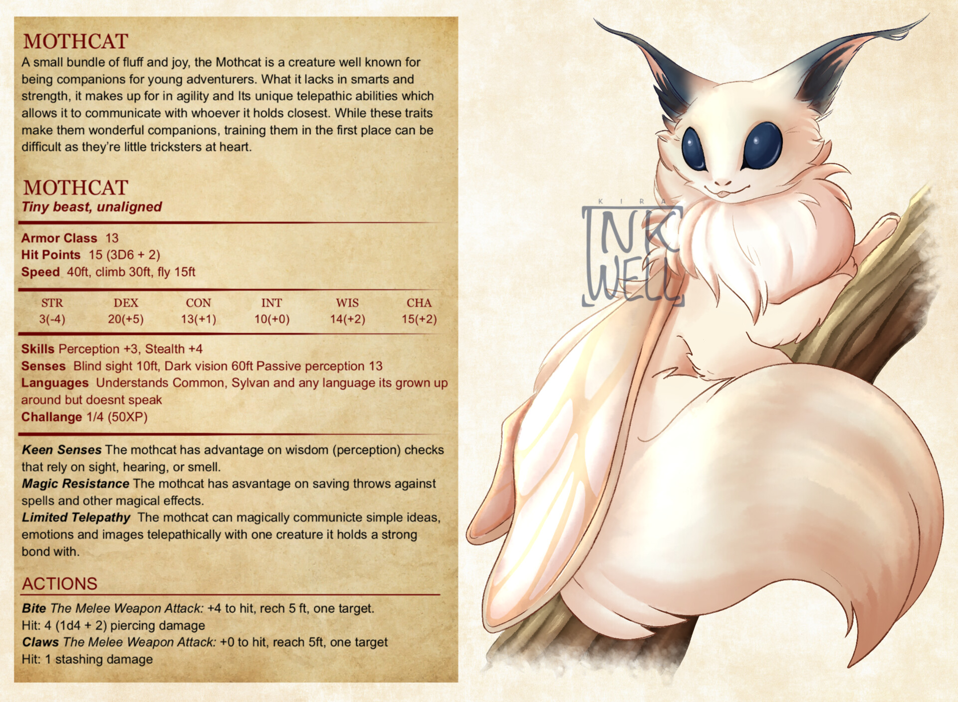 ArtStation - Mothcat D&D homebrew
