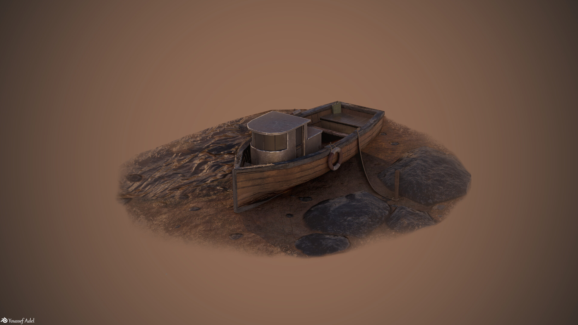 ArtStation - wood boat