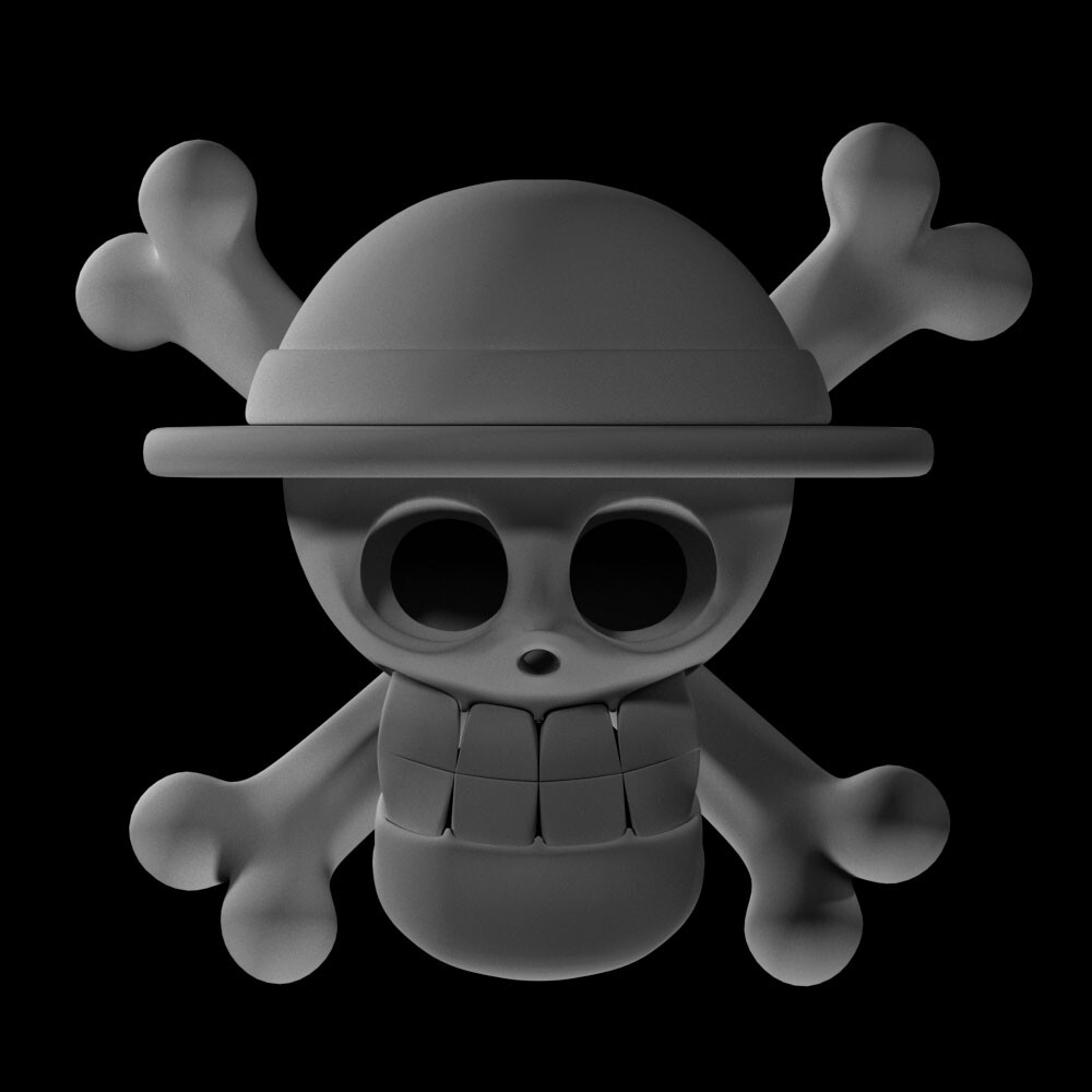 ArtStation - 3D modeling practice: One Piece Icon