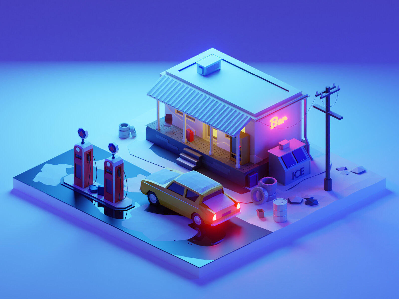 ArtStation - Fuel Station