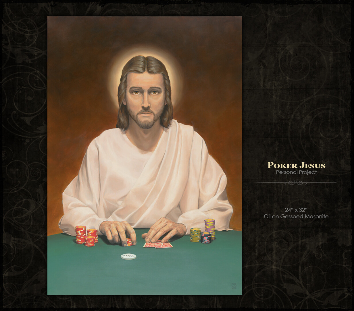 Jesus Playing Poker Devil And Jesus Playing Poker On A Train, Souls On