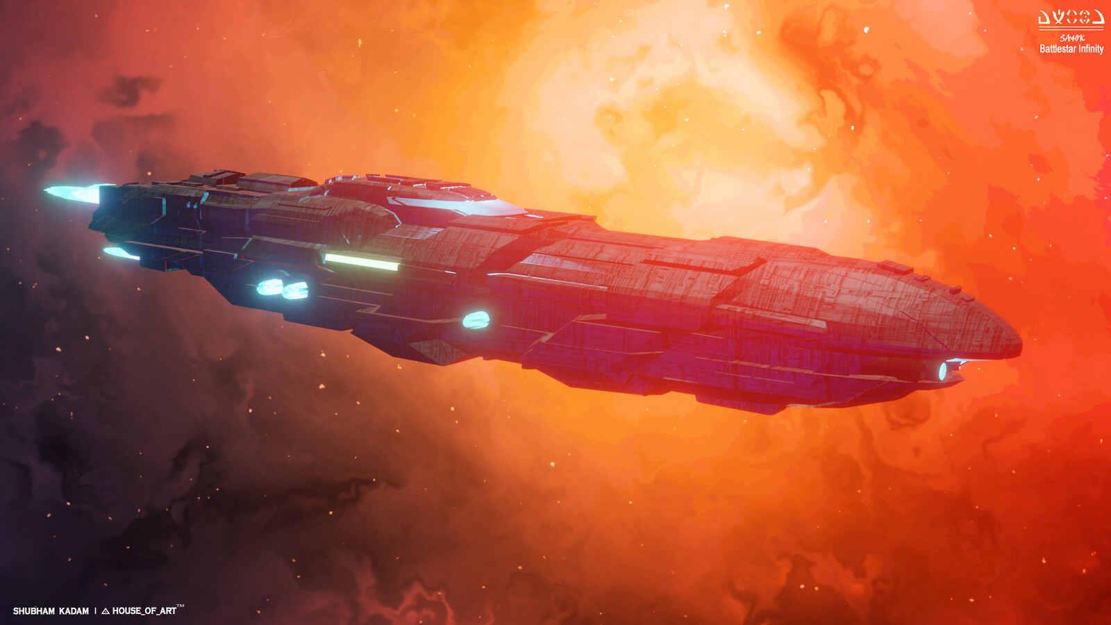 SHUBHAM KADAM - SCI-FI BATTLESTAR INFINITY WARSHIP [ SA40K ] - 2021