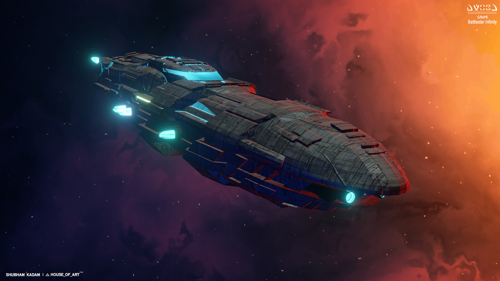 SHUBHAM KADAM - SCI-FI BATTLESTAR INFINITY WARSHIP [ SA40K ] - 2021