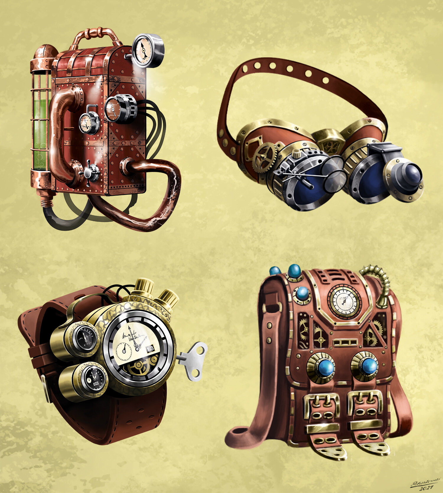 ArtStation - Clockwork Island concpets