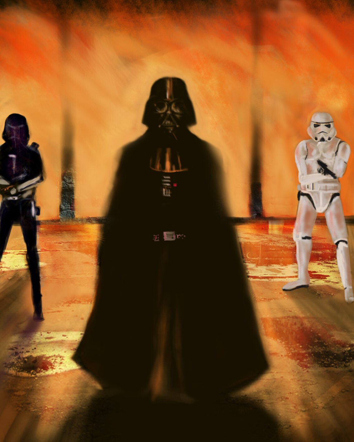 ArtStation - Vader in Fire Storm