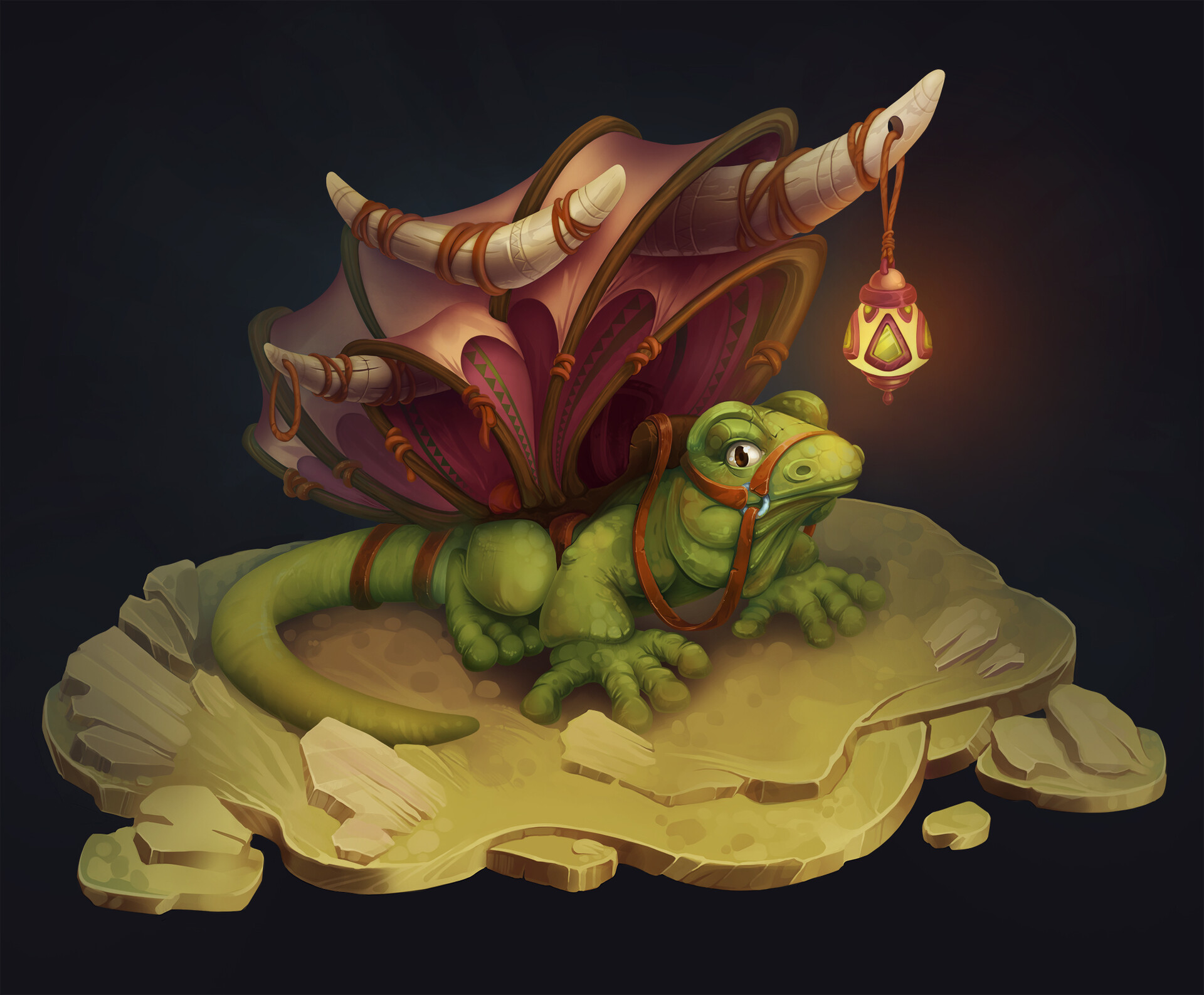 ArtStation - riding lizard