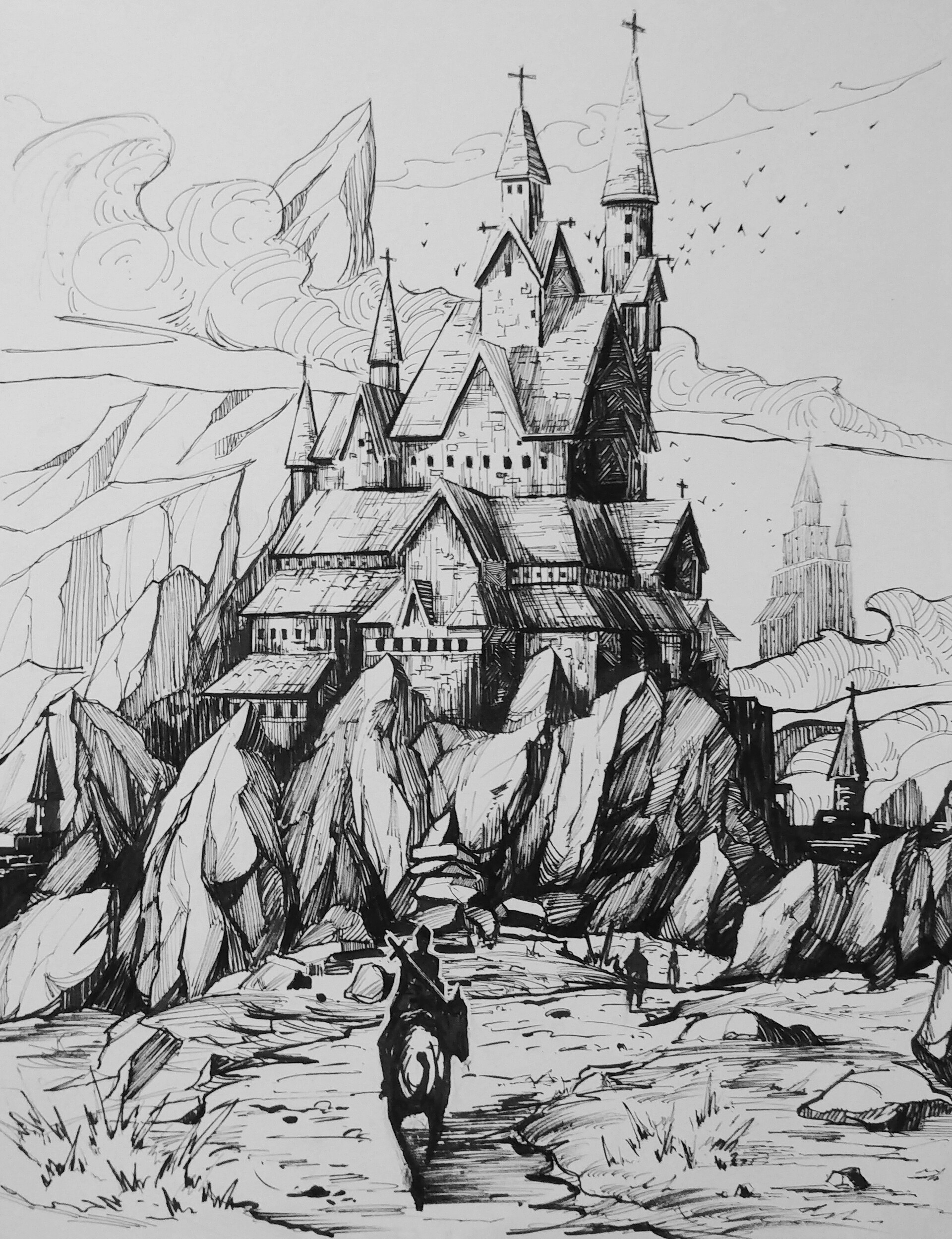 Florian Millet - Castle Ink Concept 01