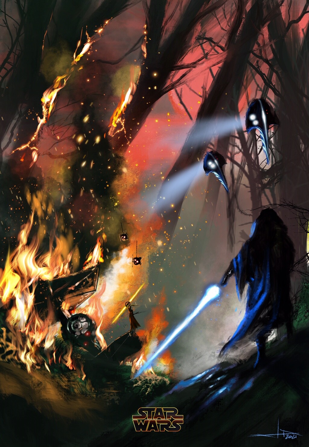 ArtStation - Jedi battle