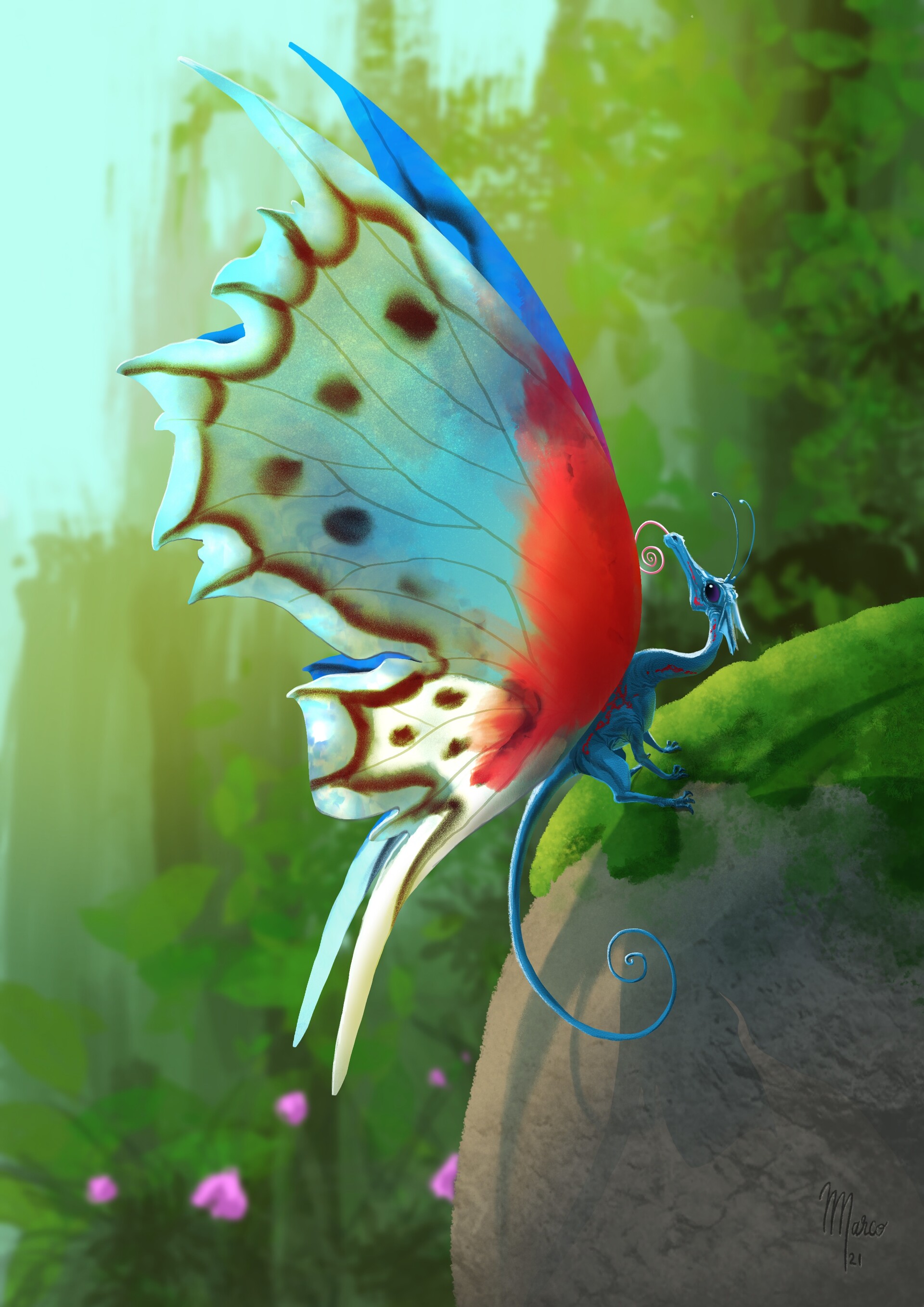 ArtStation - Butterfly Dragon