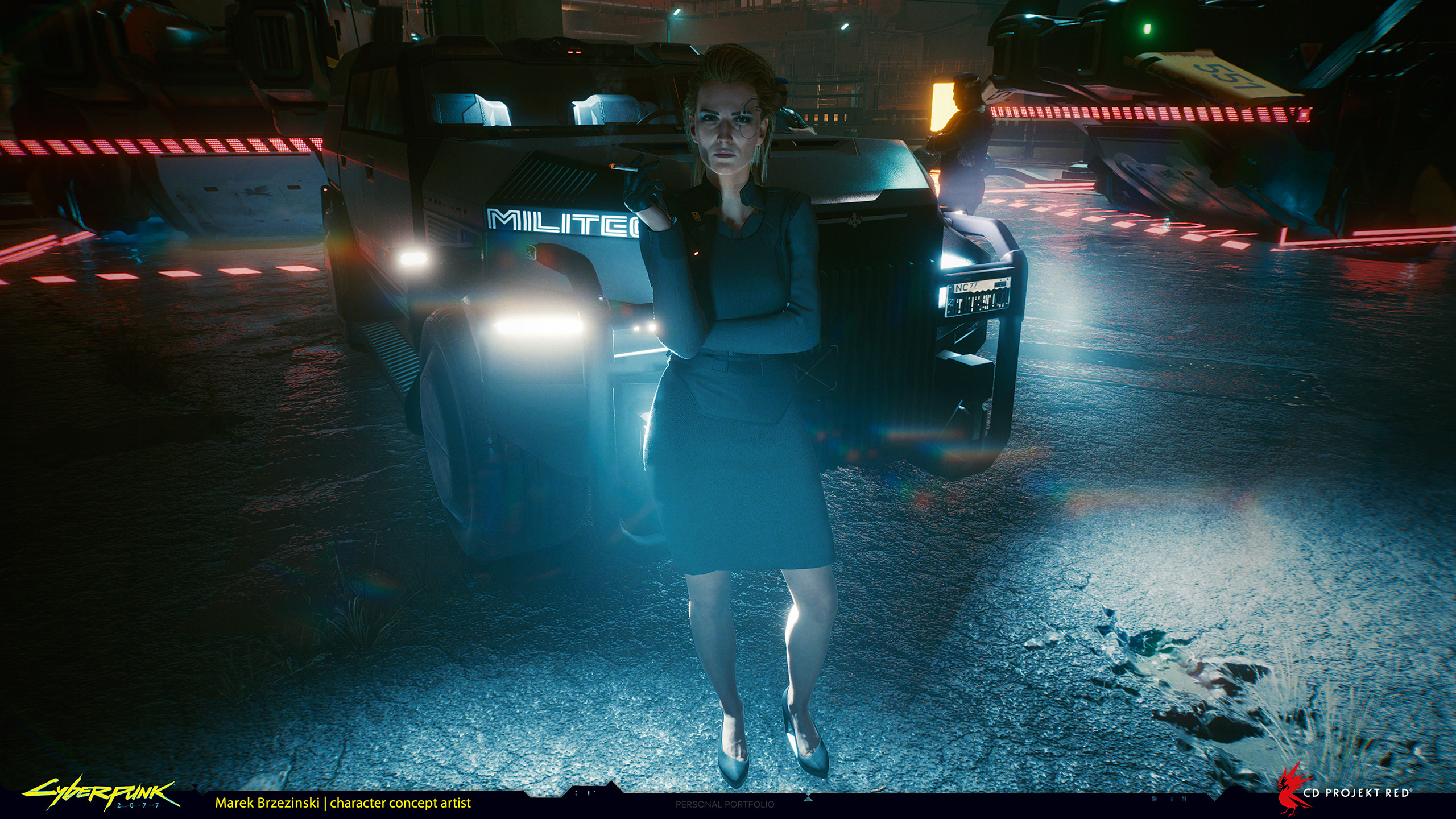 Marek Brzezinski - Meredith Stout - character design - Cyberpunk 2077