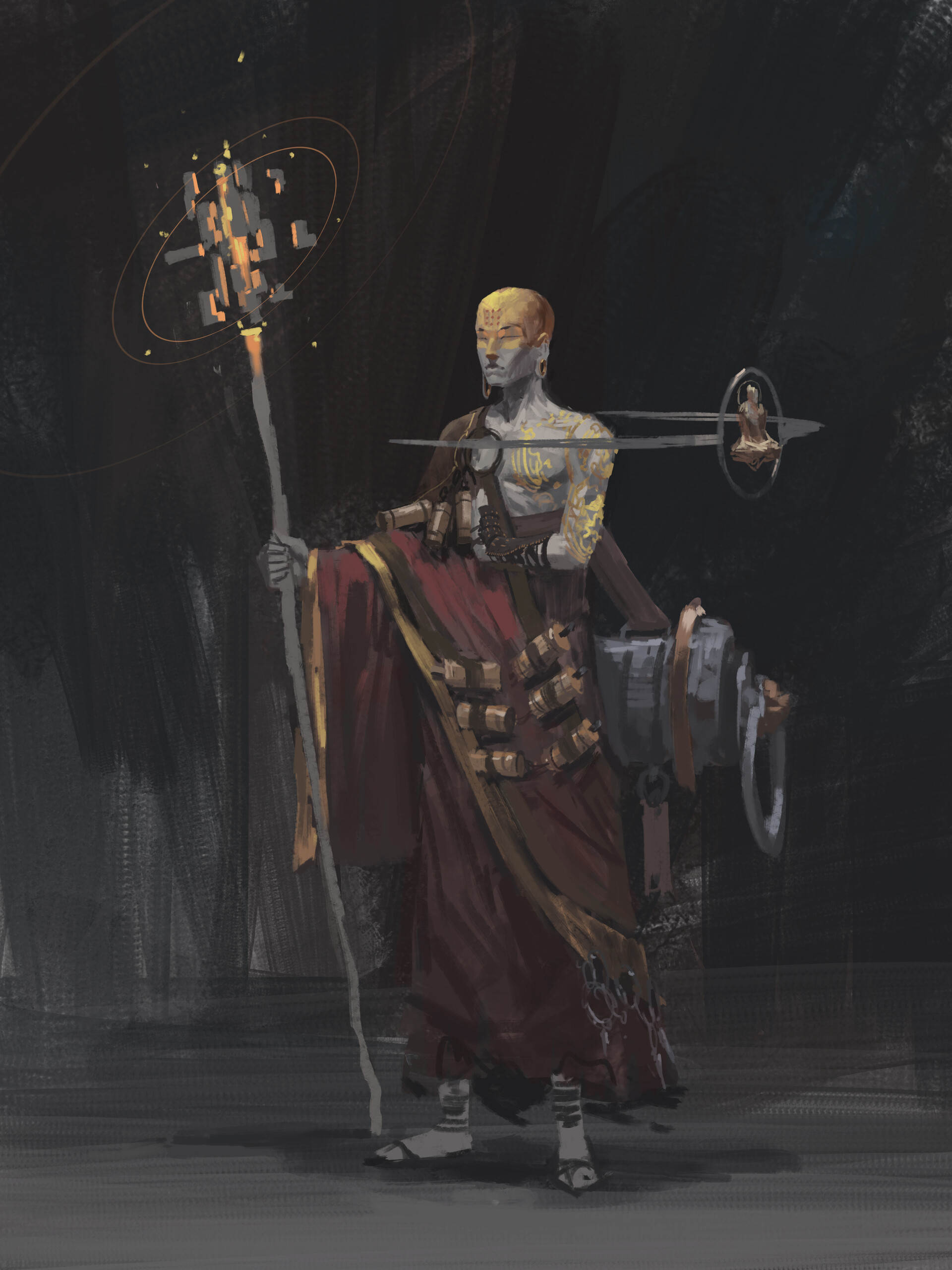 ArtStation - monk sketch