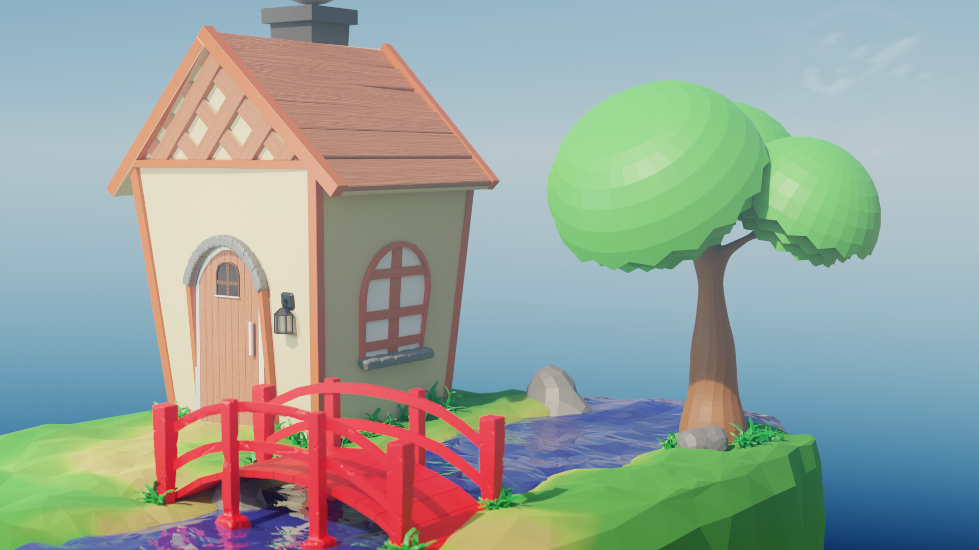 ArtStation - low poly scene