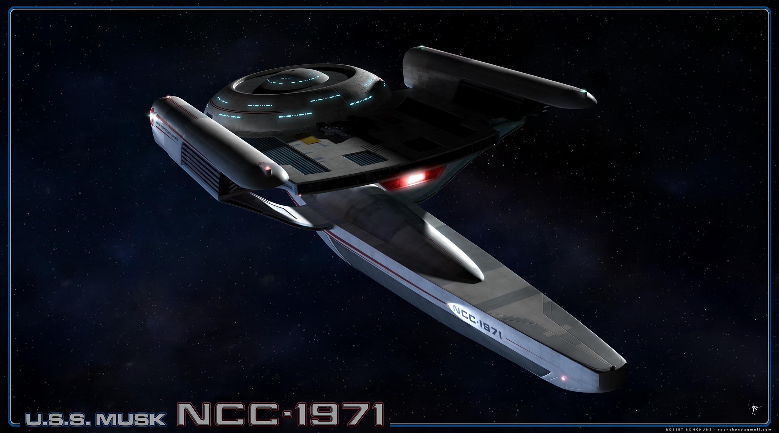 Robert Bonchune - U.S.S. Musk - Oberth Class Starship - Star Trek III ...