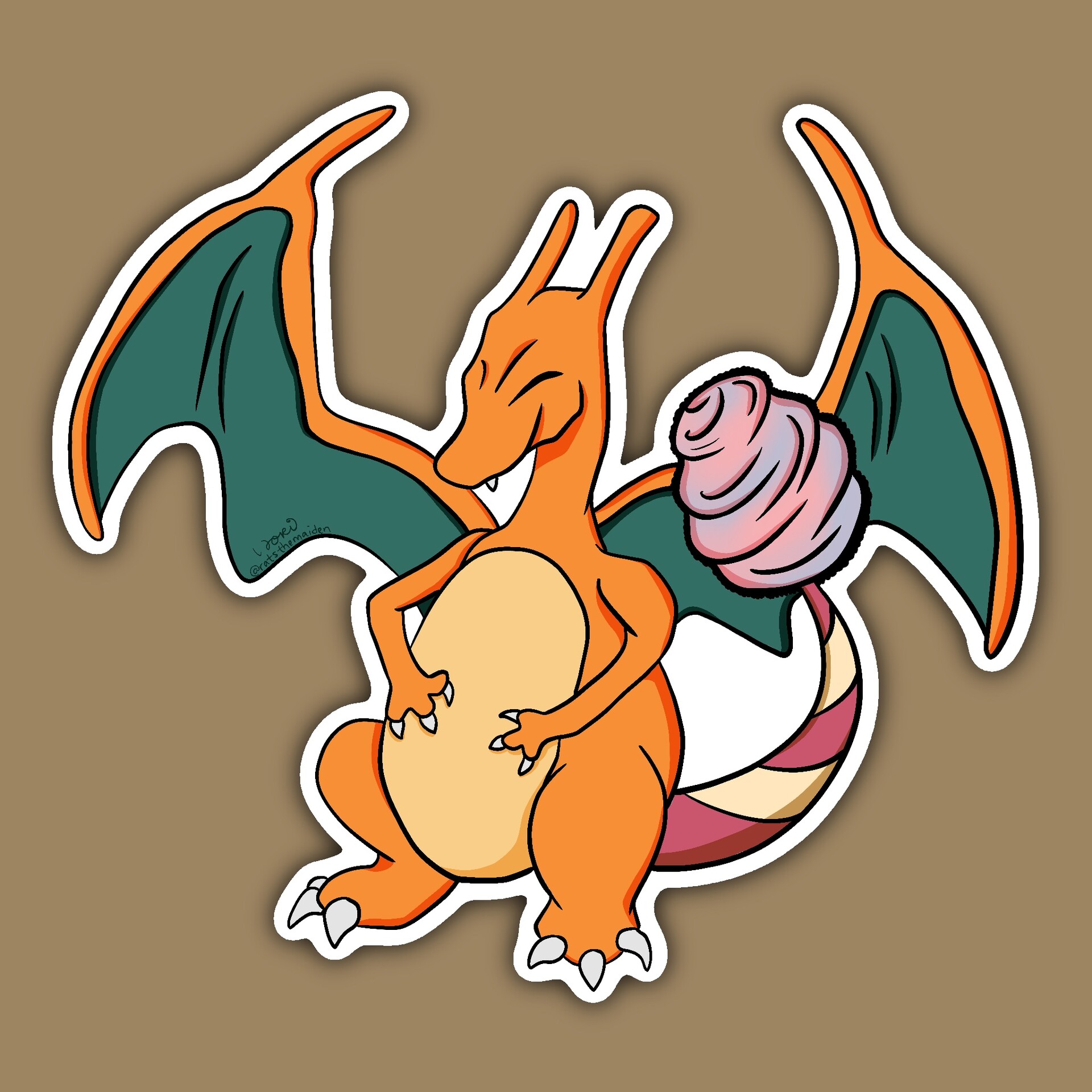 ArtStation - Pokédeats No.6: Cotton Candy Charizard