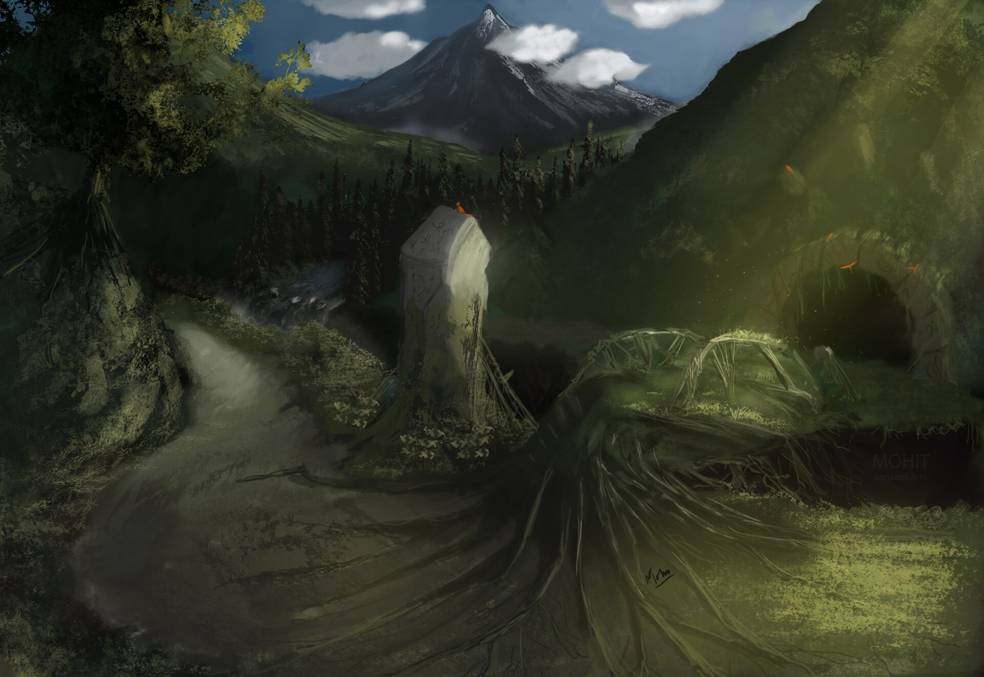 ArtStation - Mountain Path Concept Art