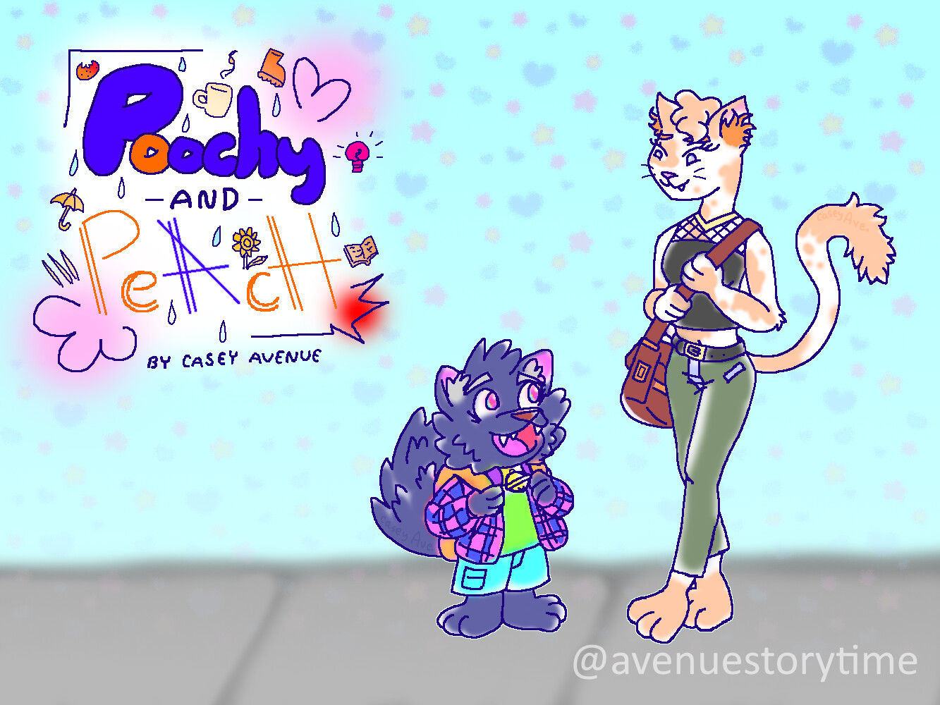 Casey Avenue - Poochy and Peach- Concept Poster