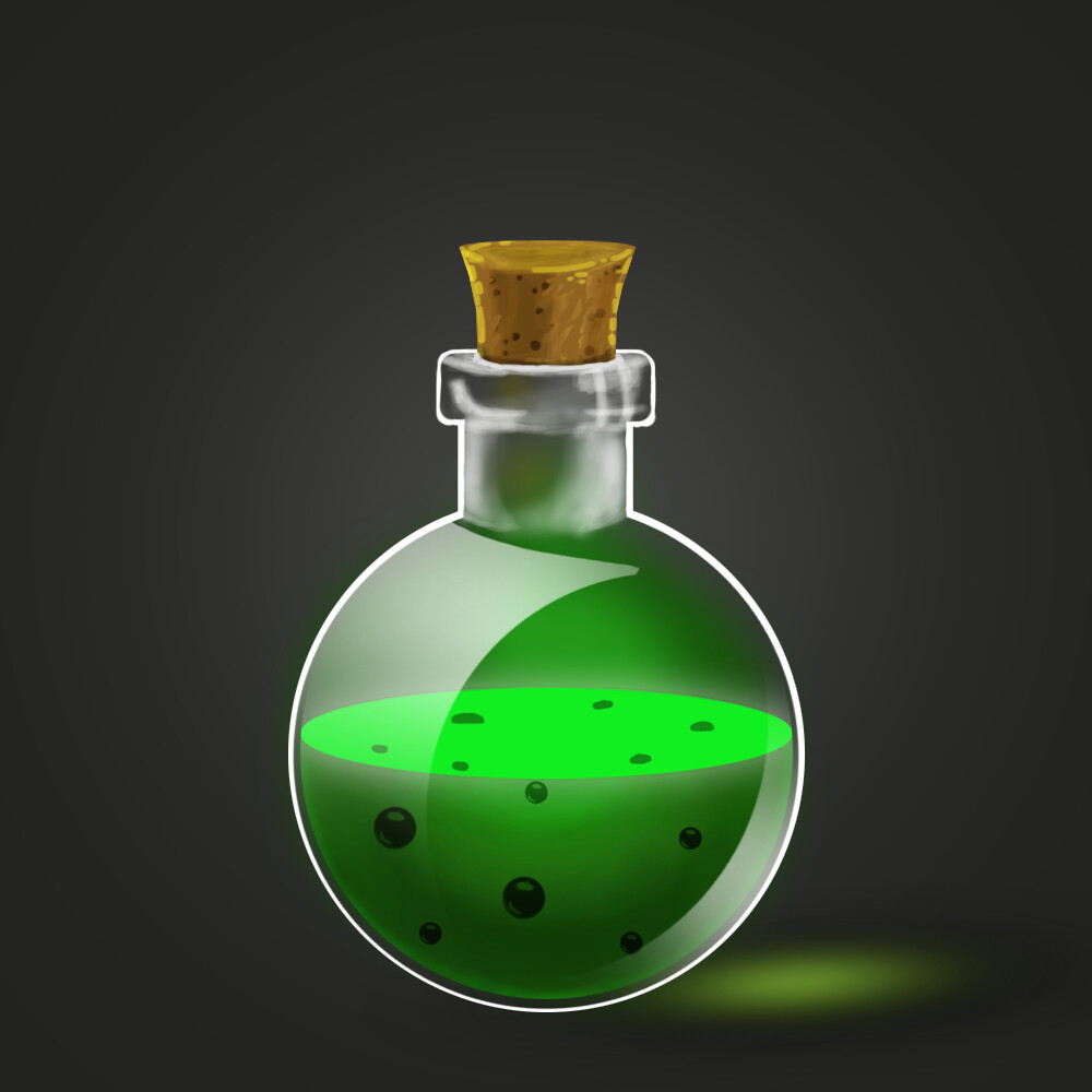 ArtStation - poison bottle