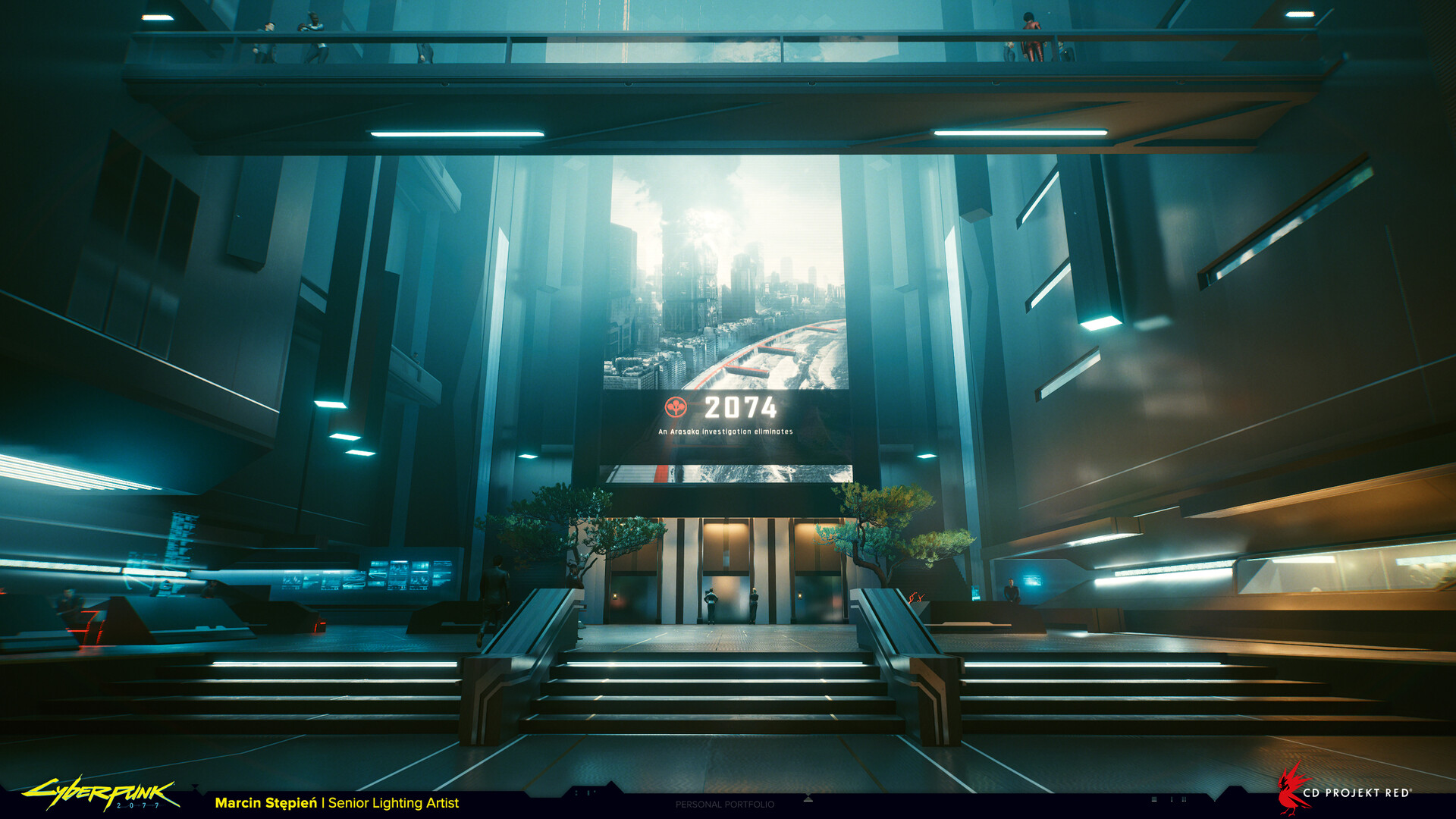 Marcin Stępień - Cyberpunk 2077 Arasaka Lobby Lighting