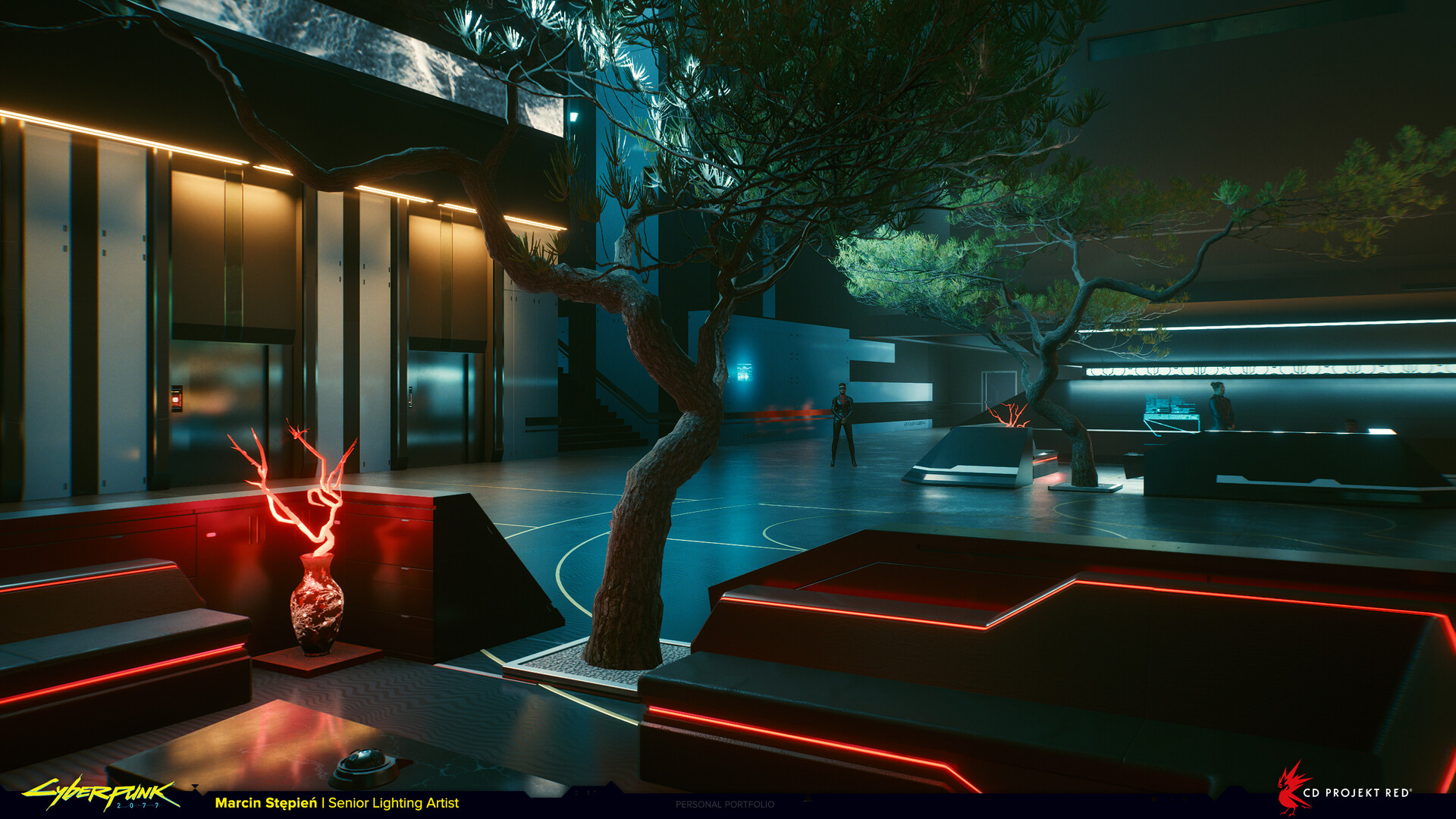Marcin Stępień - Cyberpunk 2077 Arasaka Lobby Lighting