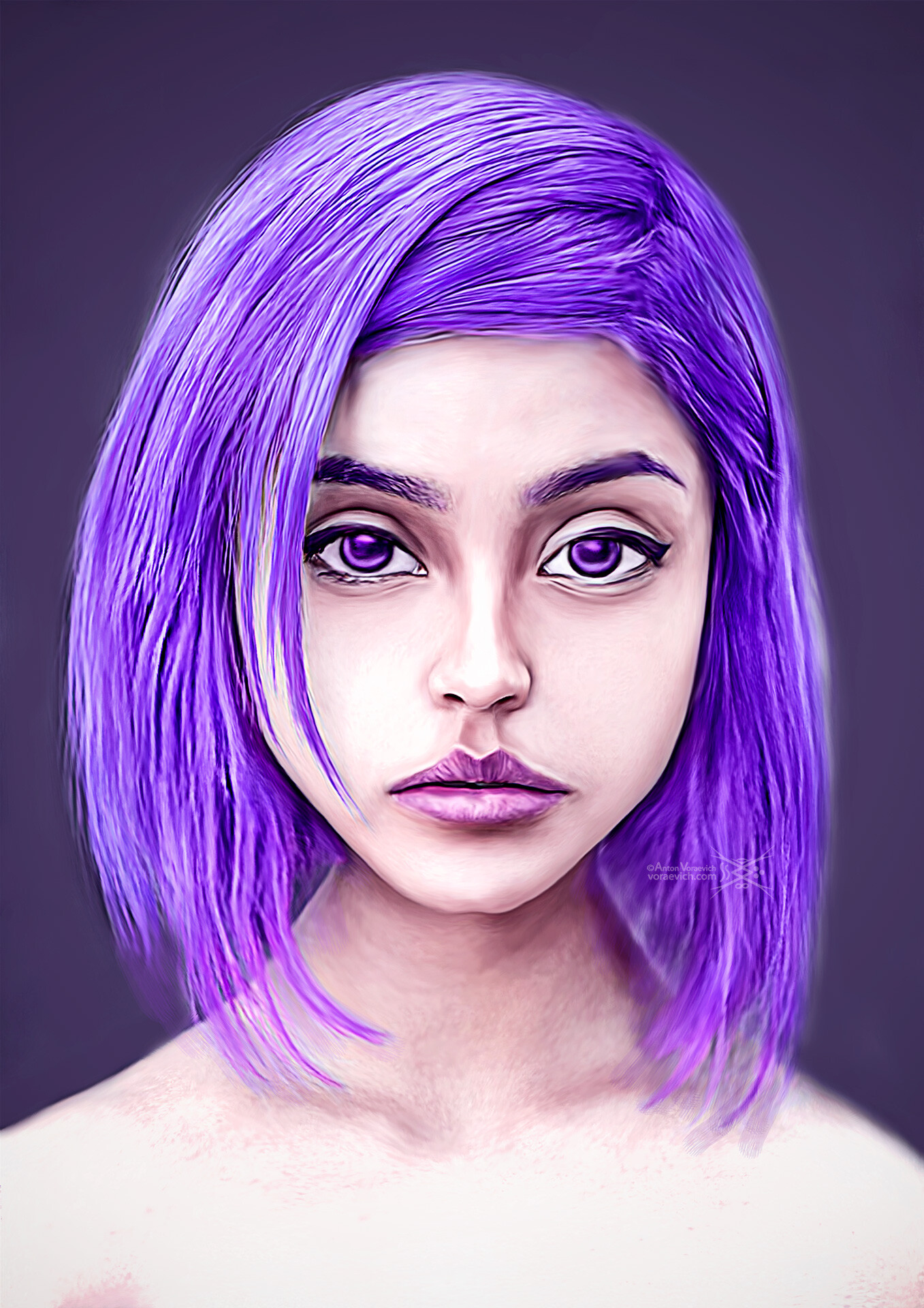 ArtStation - Digital Art – Purple cutie