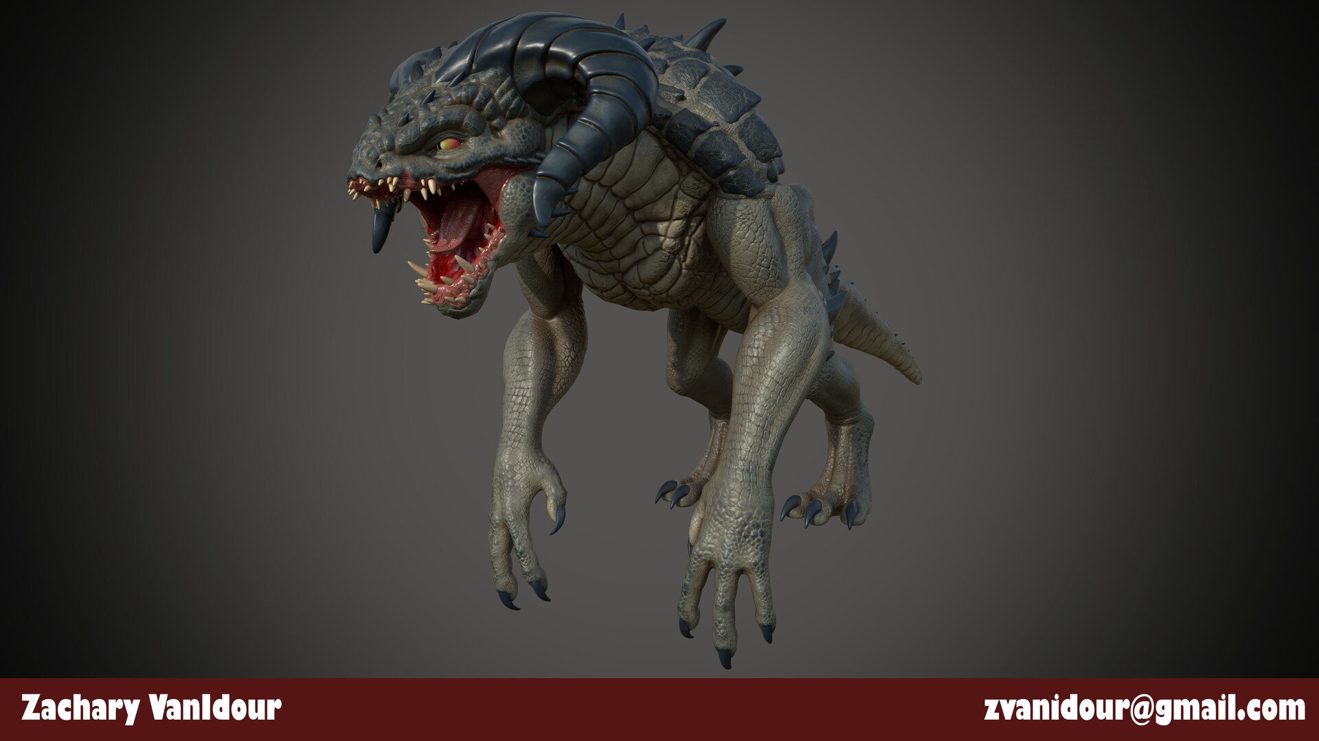 ArtStation - Armored Bull Drake - Final Breakdown