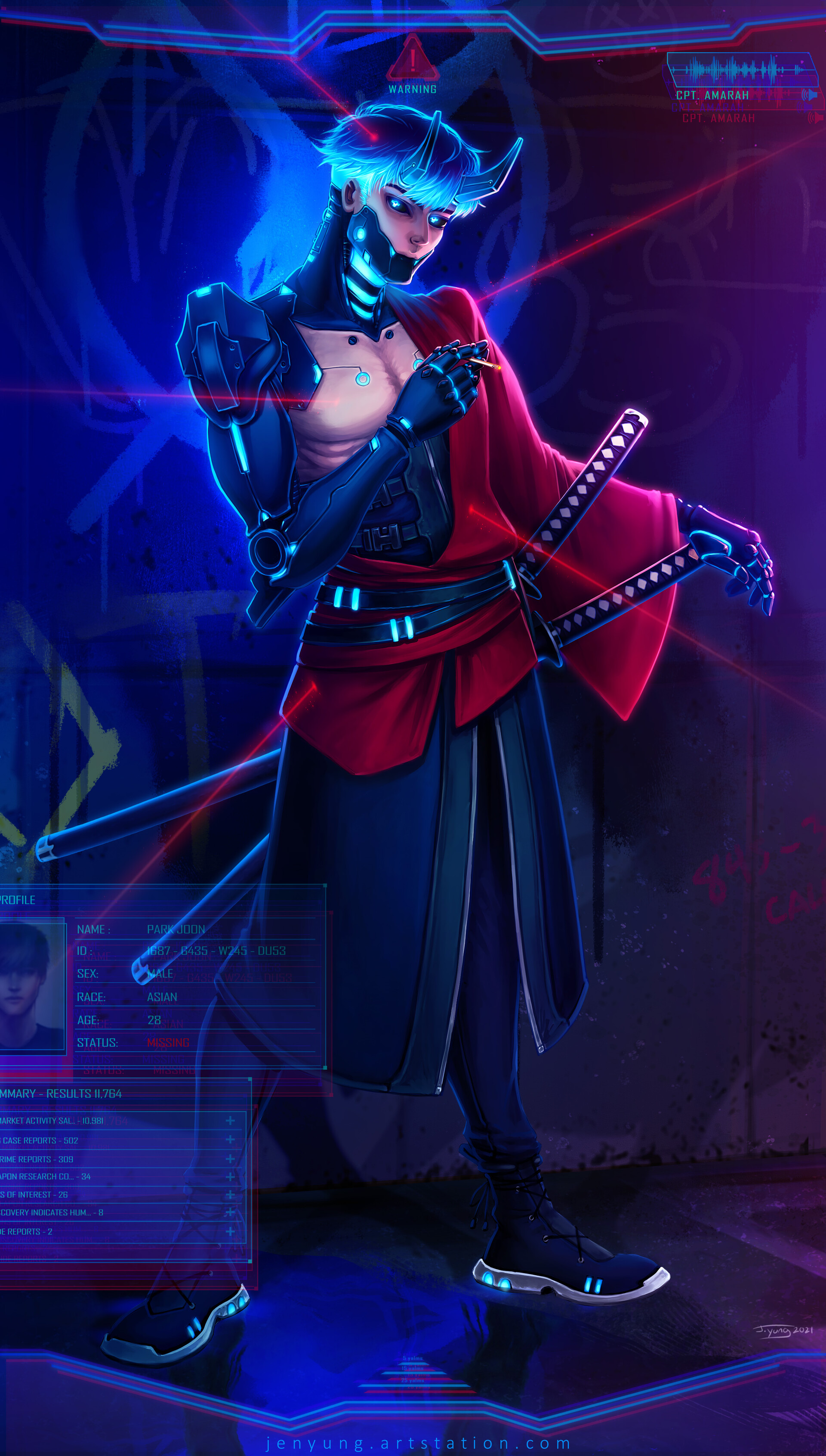 ArtStation - Cyborg Samurai