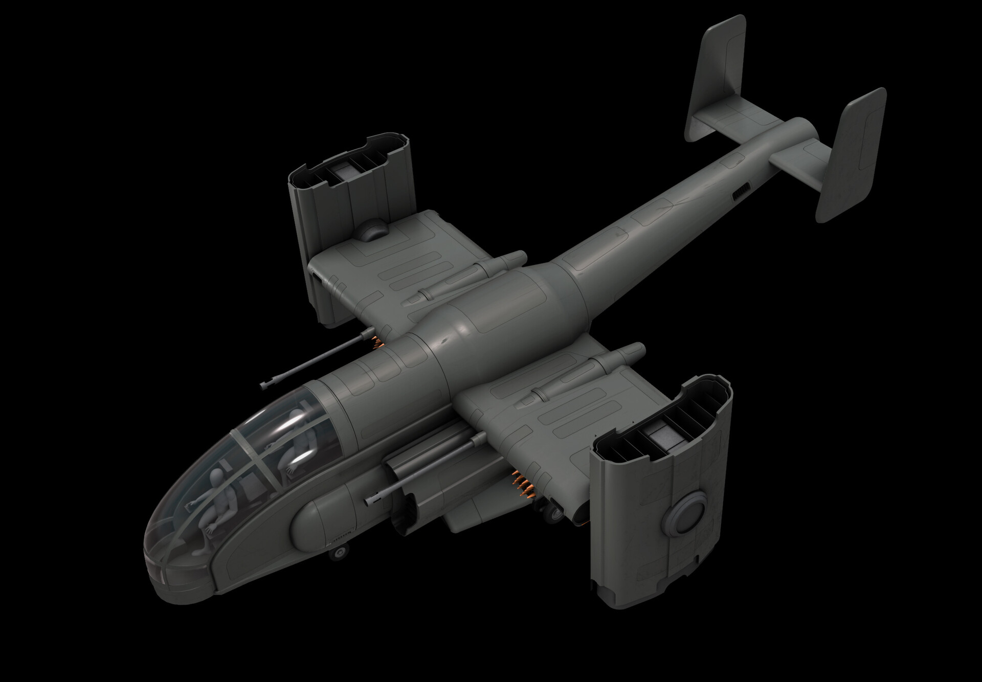 ArtStation - VTOL Gunship Concept - WIP 4