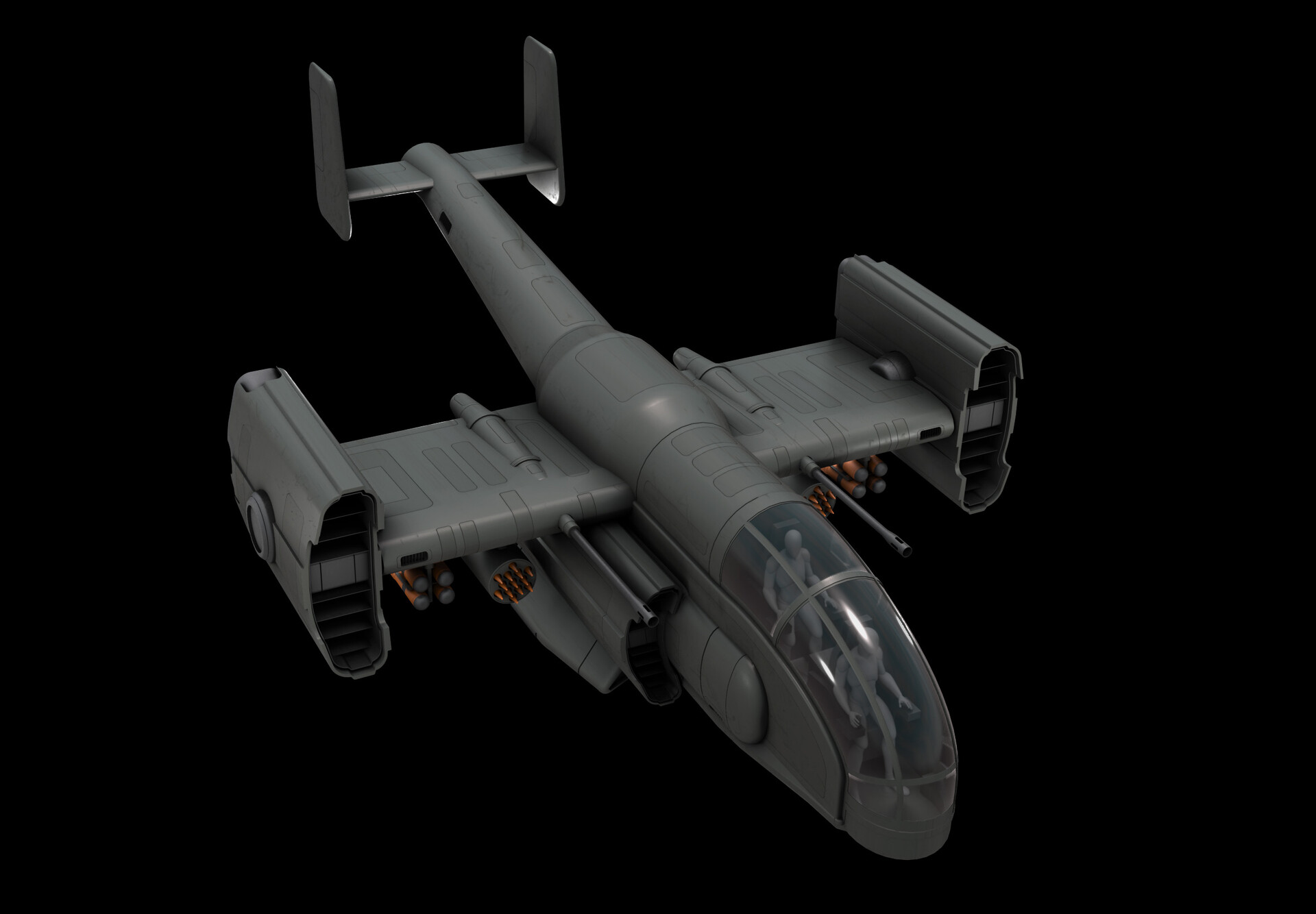 Paul McKay - VTOL Gunship Concept - WIP 4