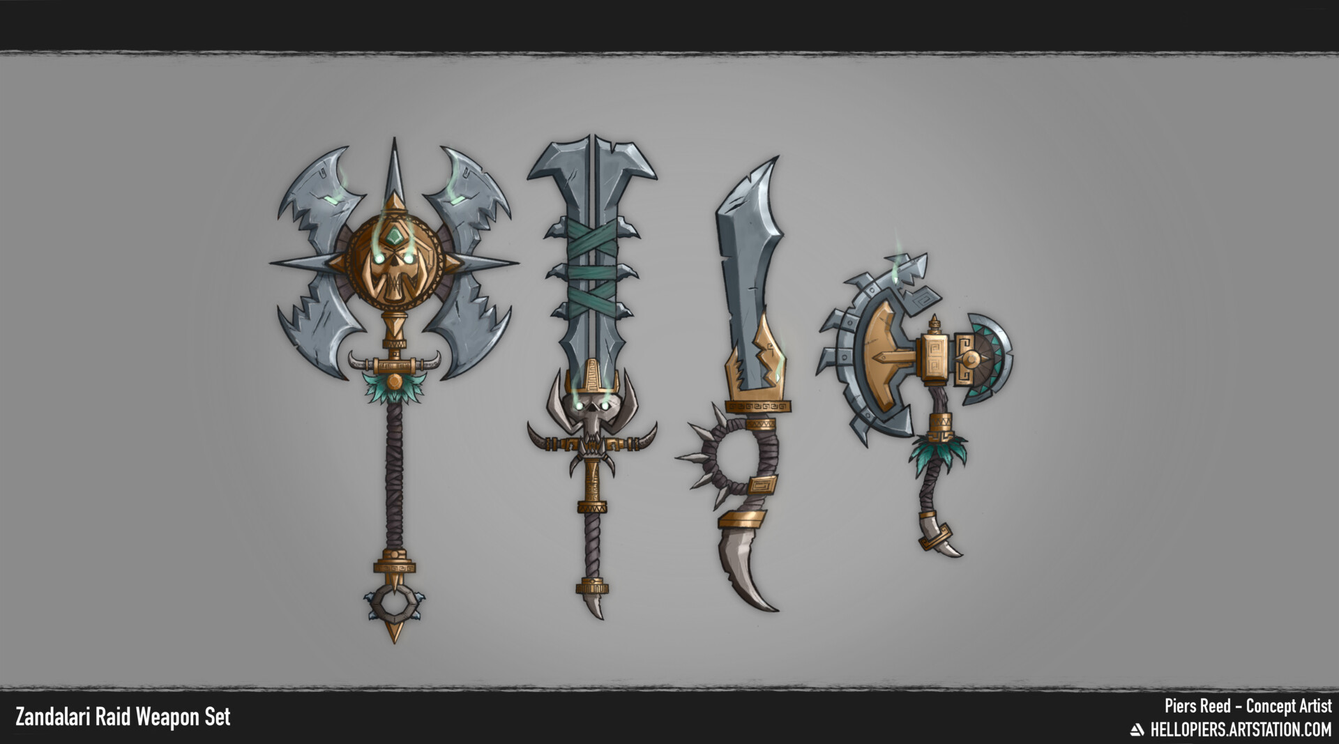 ArtStation - Zandalari Raid Weapon Set