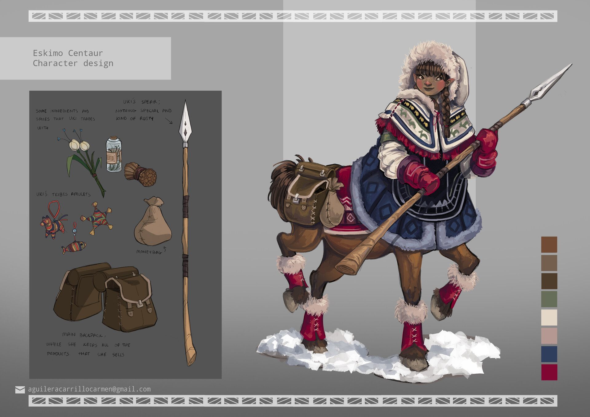 ArtStation - Character Design_Uki, the Centaur