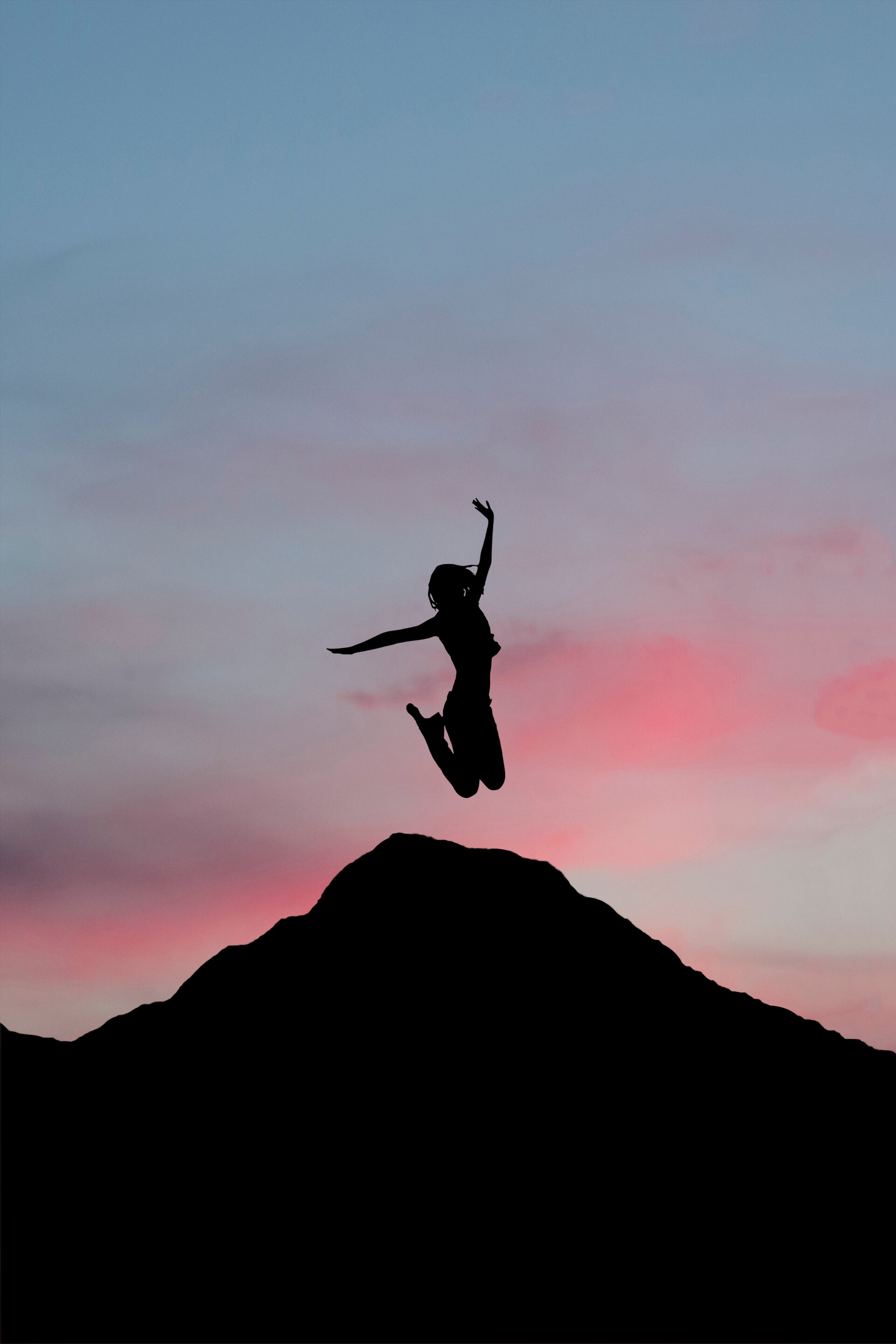 Happy Woman Silhouette