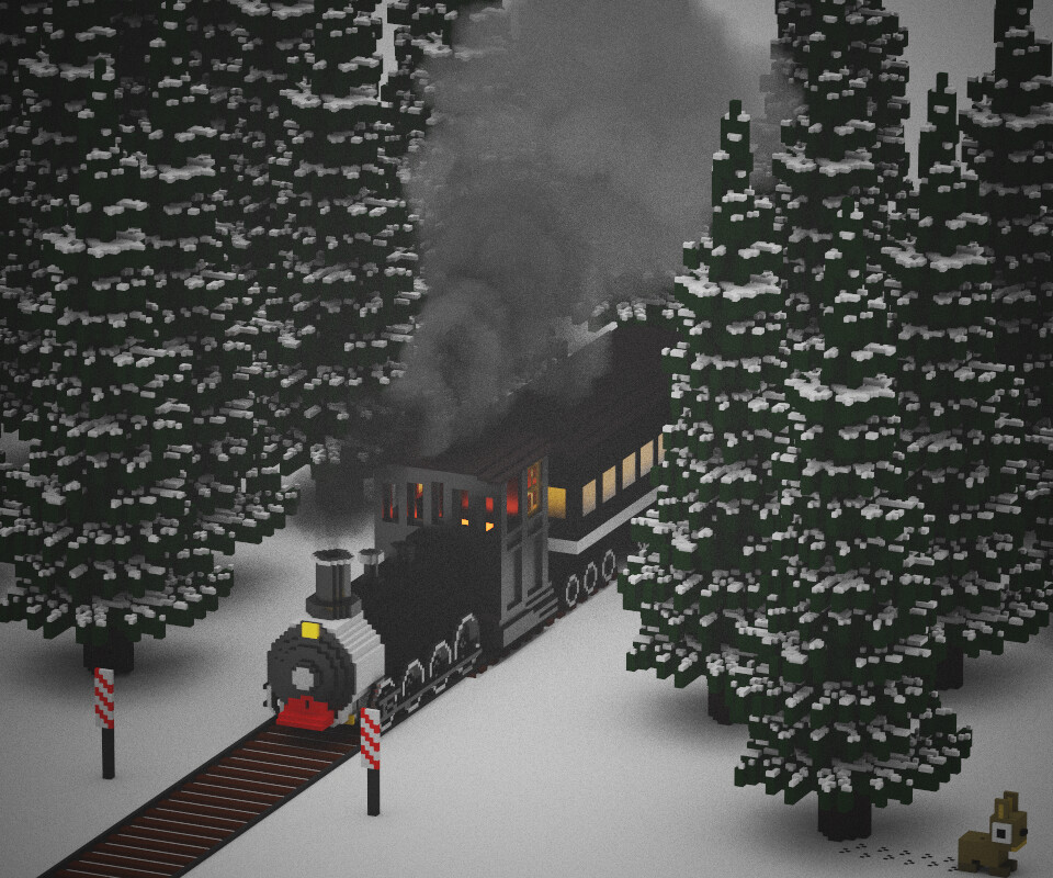 ArtStation - Snowy Train